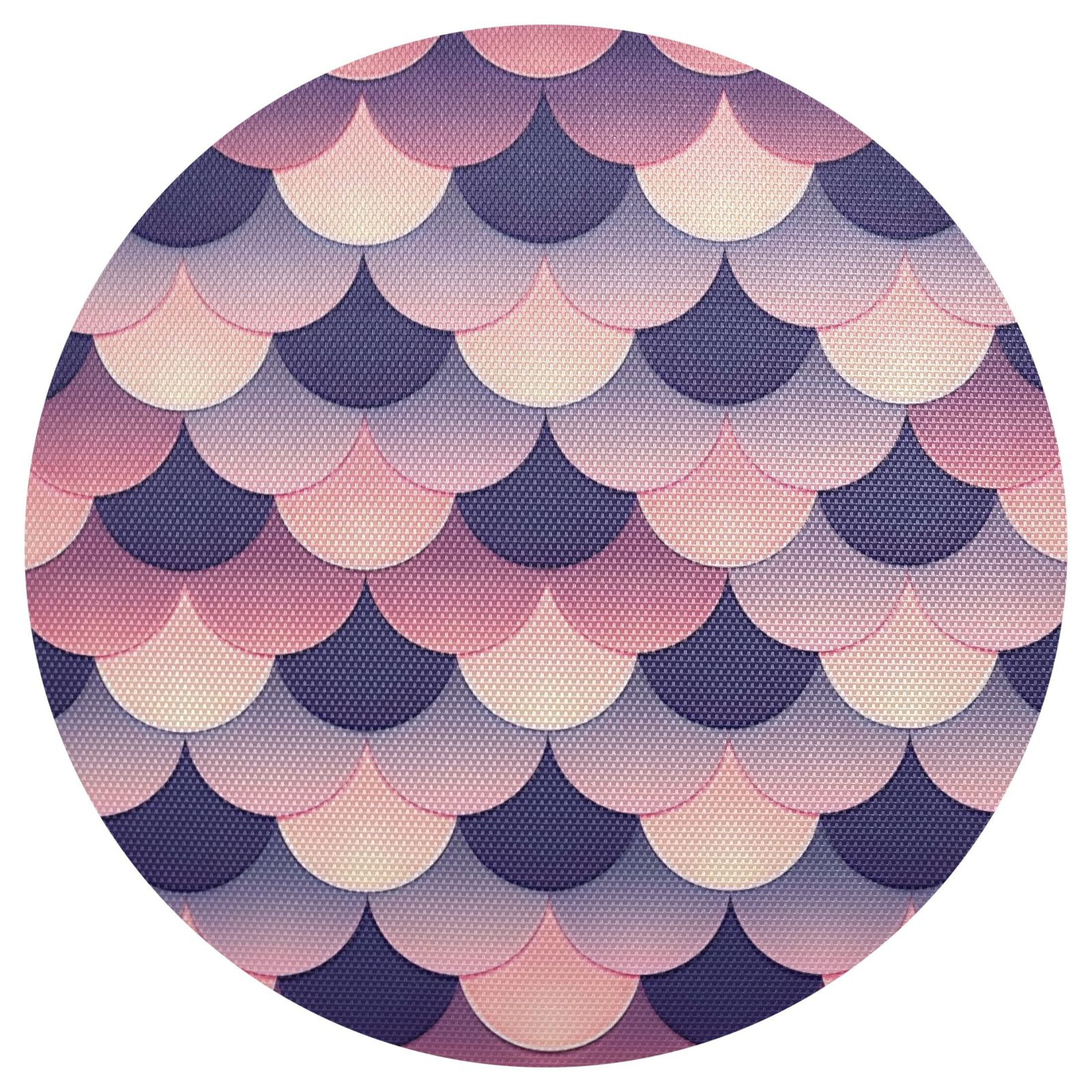 Ryvnso Beautiful Fish Scales Round Plate Mats Dining Table Placemat 1 ...