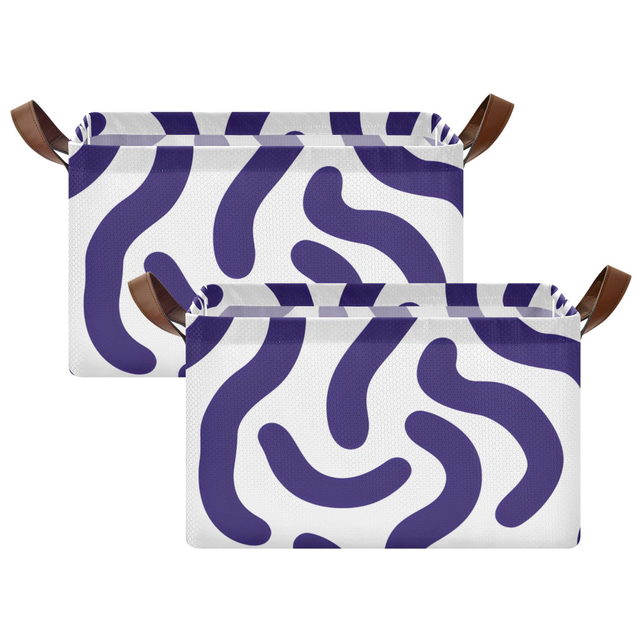 Ryvnso Blue Lines Storage Bins Large Basket Foldable Cube Toys ...