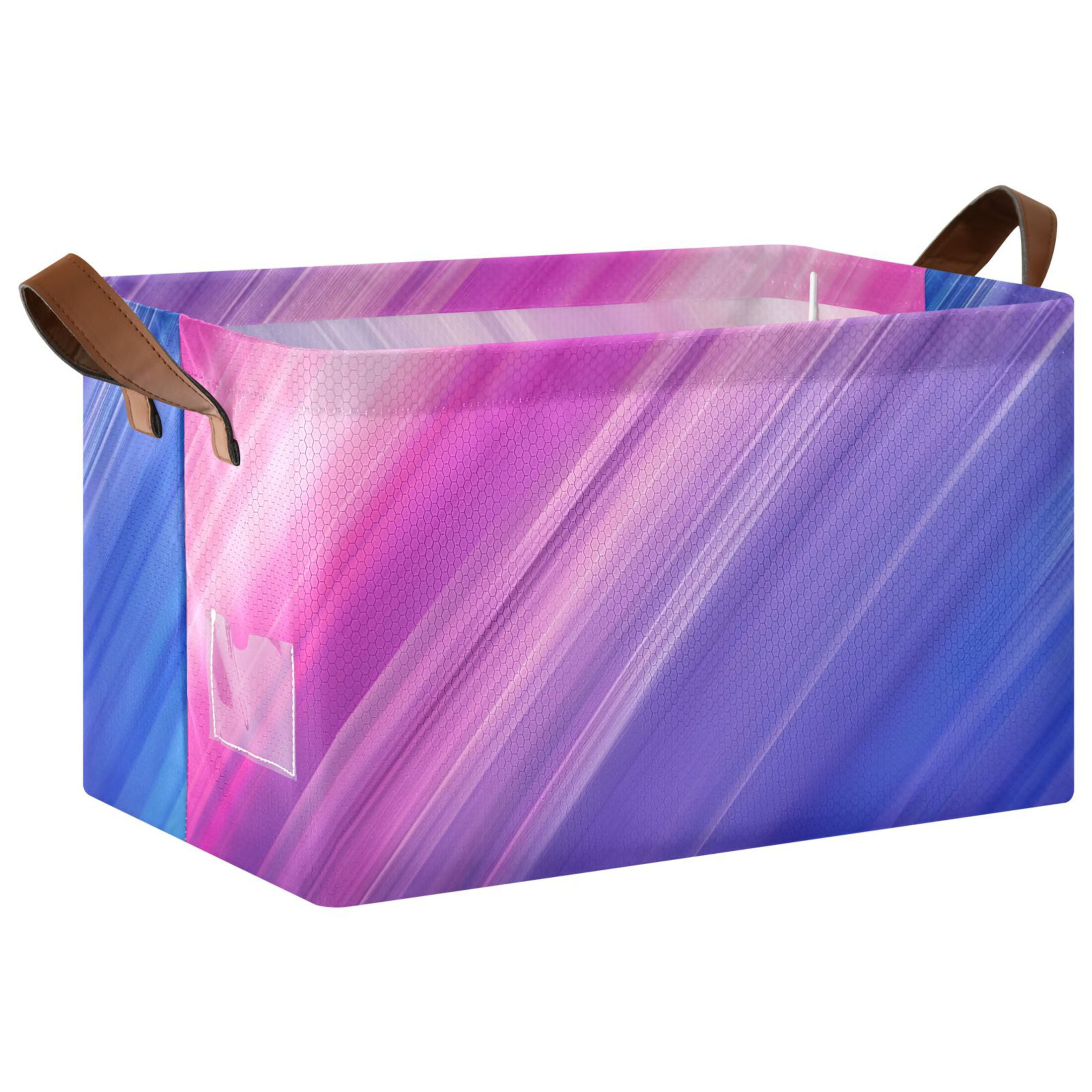 Ryvnso Blue Pink Tie Dye Storage Bins Large Basket Foldable Cube Toys ...