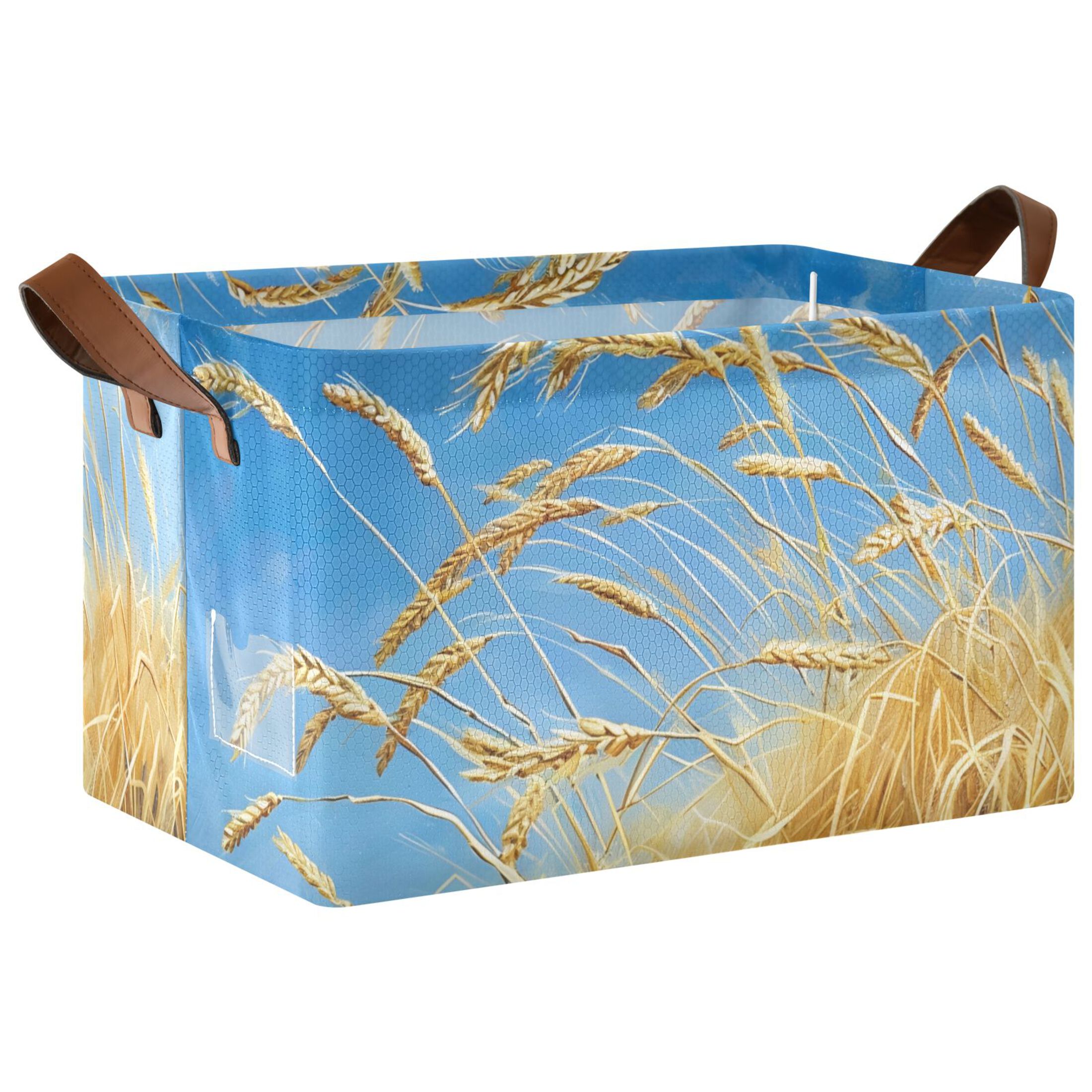 Ryvnso Blue Sky and Cornfield Storage Bins Large Basket Foldable Cube ...