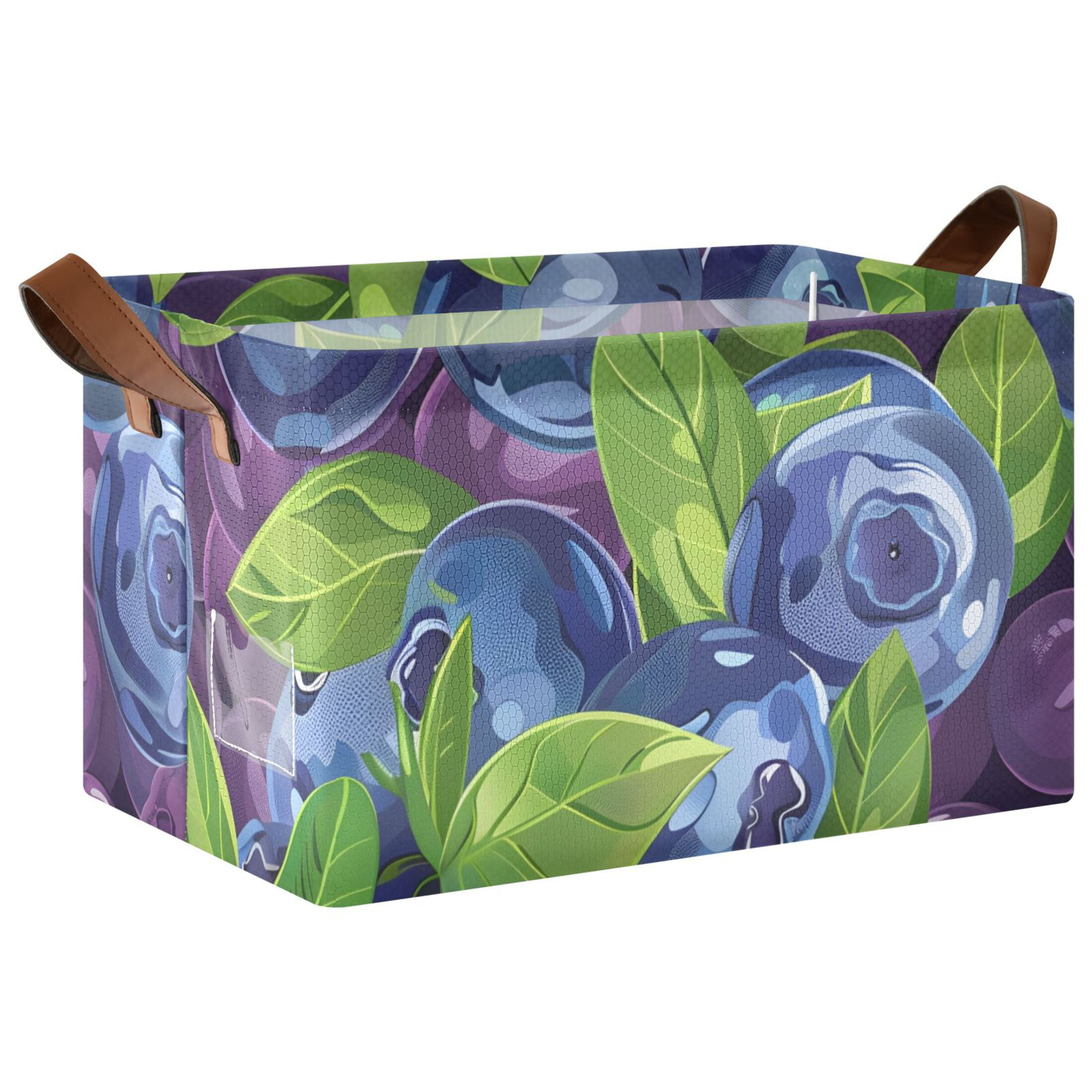 Ryvnso Blueberries Berries Storage Bins Large Basket Foldable Cube Toys ...