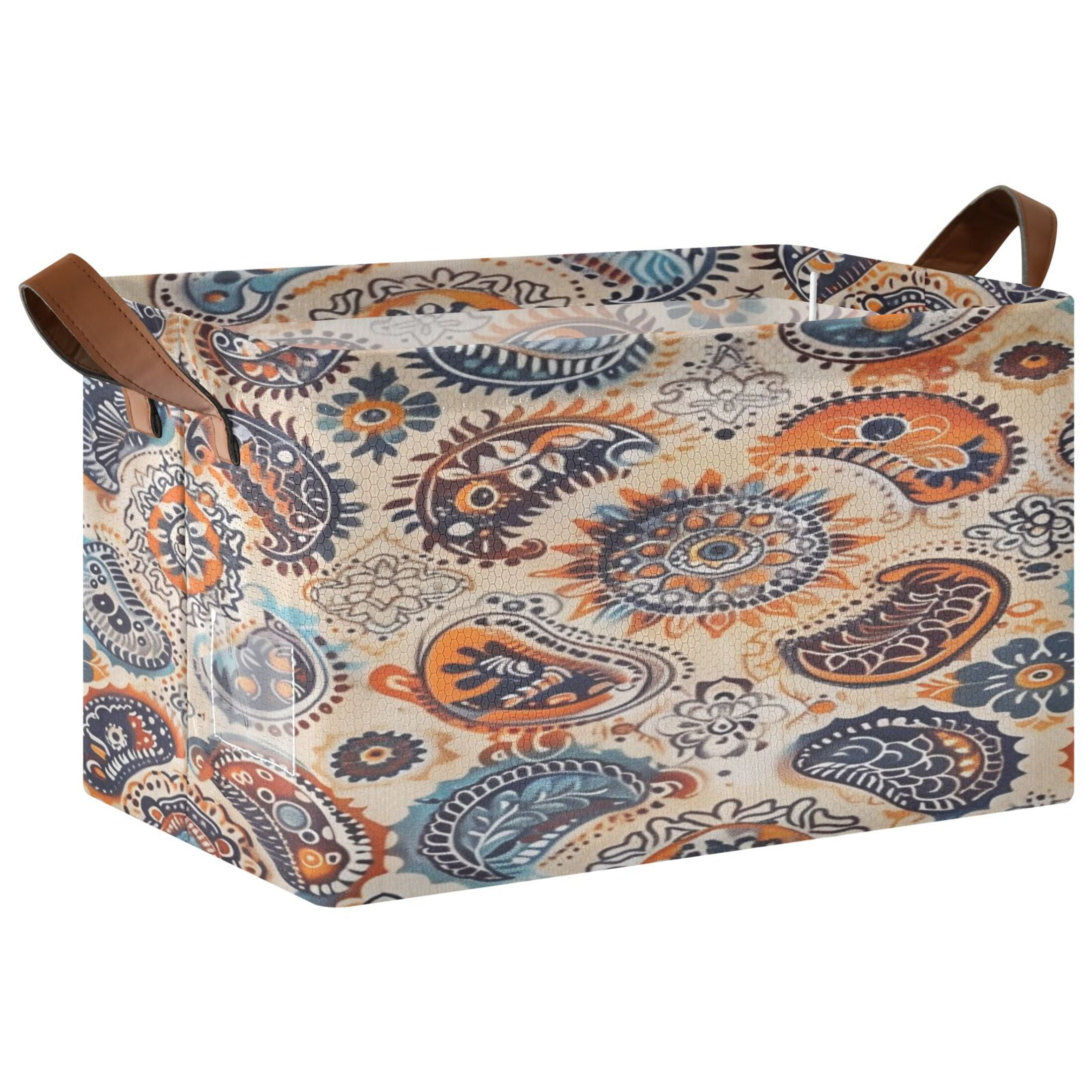 Ryvnso Boho Ethnic Bohemian Indian Mandala Storage Bins Large Basket ...