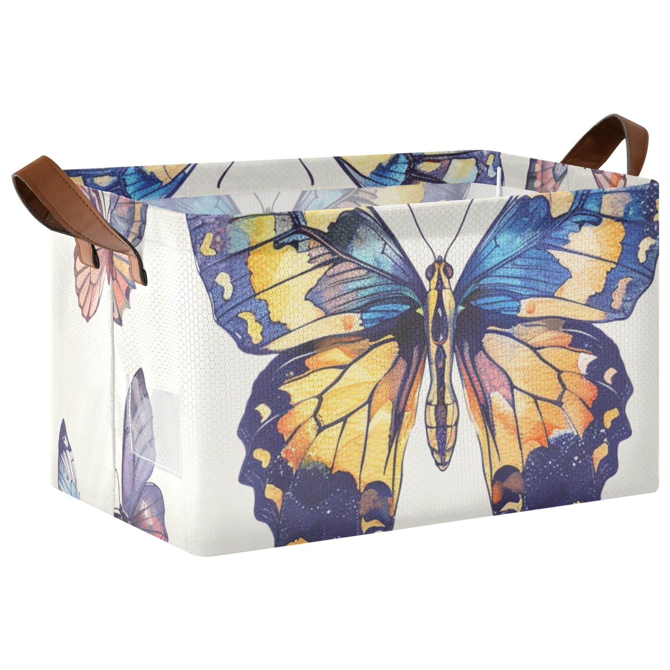 Ryvnso Butterfly Beautiful Storage Bins Large Basket Foldable Cube Toys ...