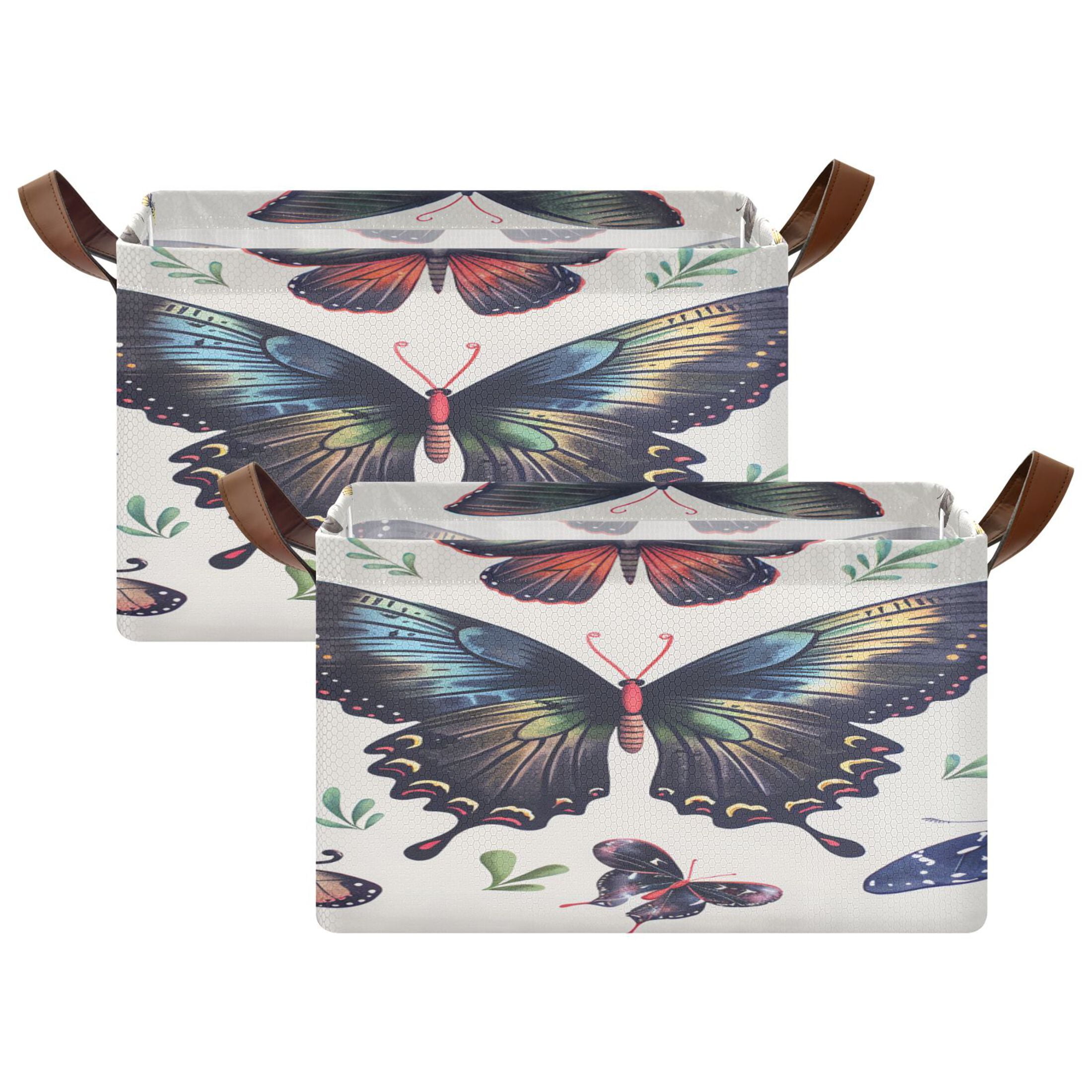 Ryvnso Butterfly Flying Storage Bins Large Basket Foldable Cube Toys ...