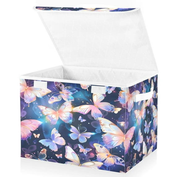 Ryvnso Butterfly Flying with Gradient Large Lidded Foldable Storage ...