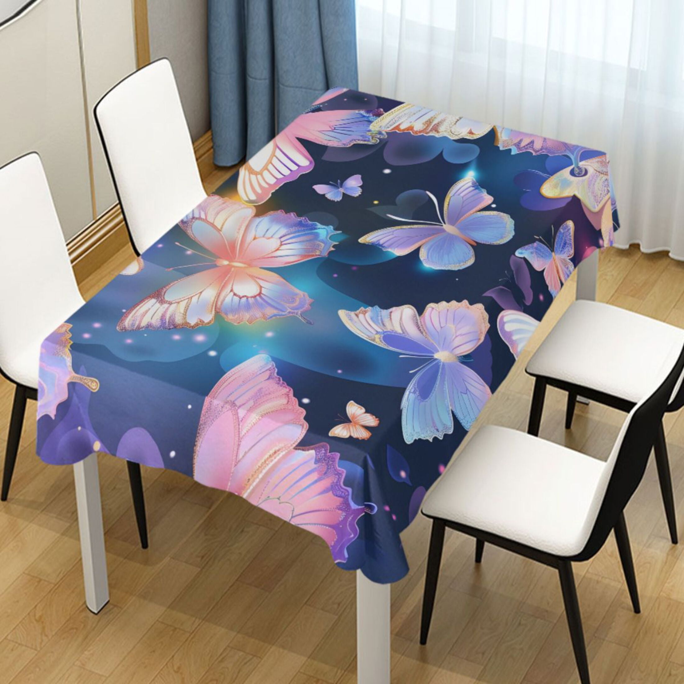 Ryvnso Butterfly Flying with Gradient Rectangle Table Cloth Tablecover ...