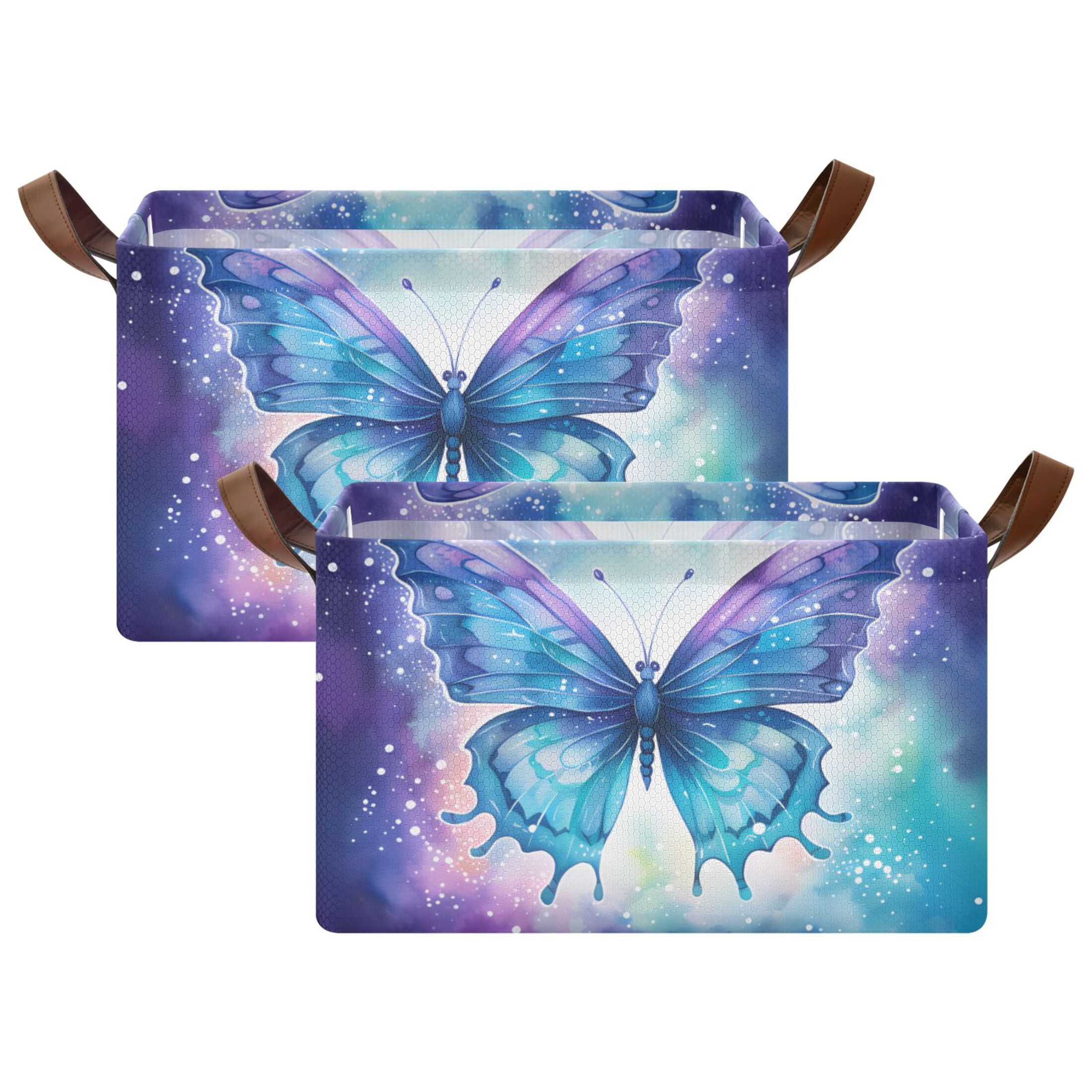 Ryvnso Butterfly Storage Bins Large Basket Foldable Cube Toys Organizer ...
