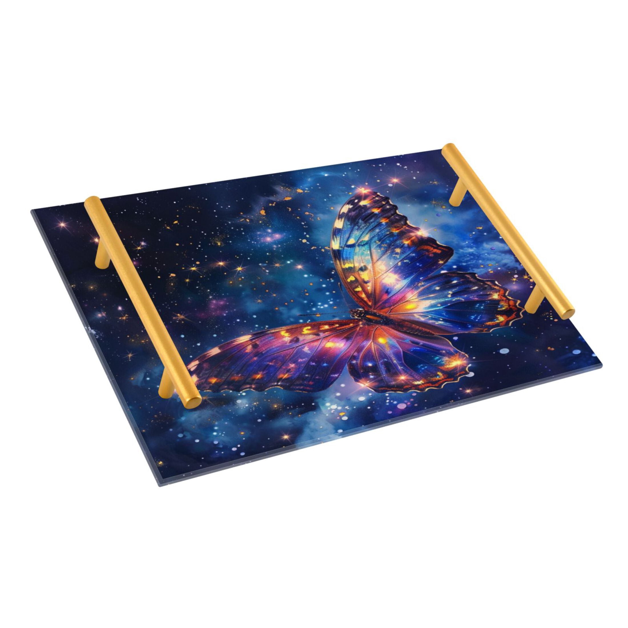 Ryvnso Butterfly in Starry Sky Bathroom Tray Vanity Countertop Trays ...