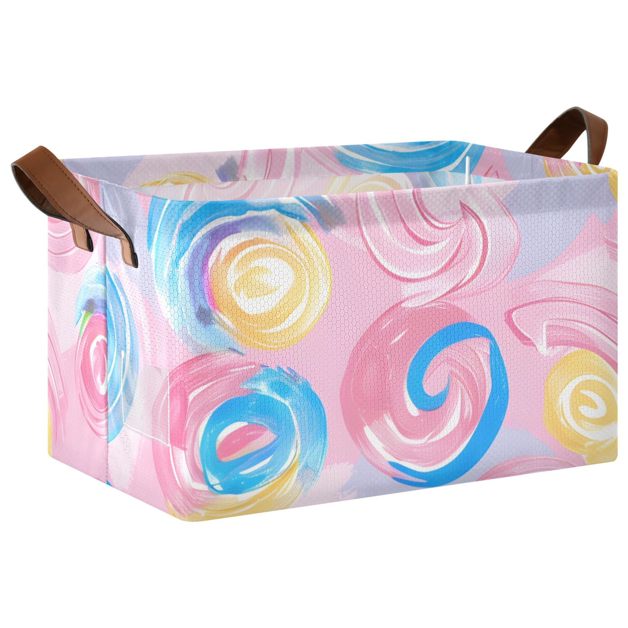 Ryvnso Candy Pastel Storage Bins Large Basket Foldable Cube Toys ...