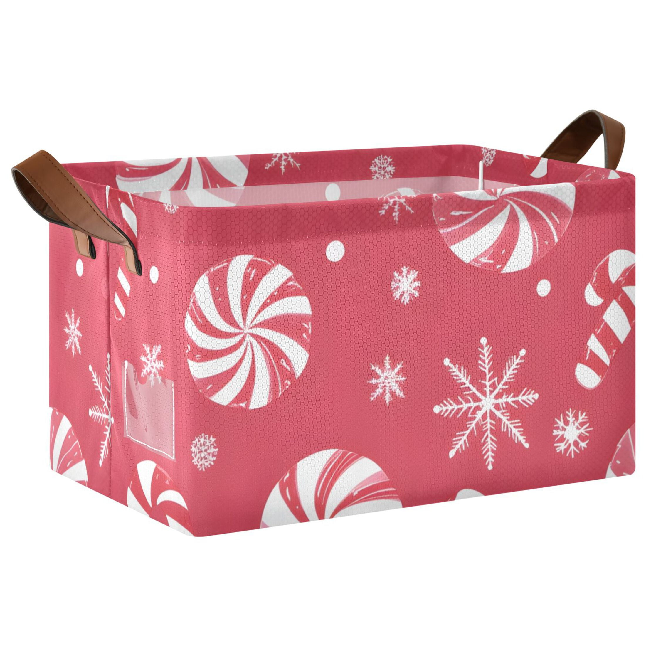 Ryvnso Candy Snowflake Christmas Storage Bins Large Basket Foldable ...