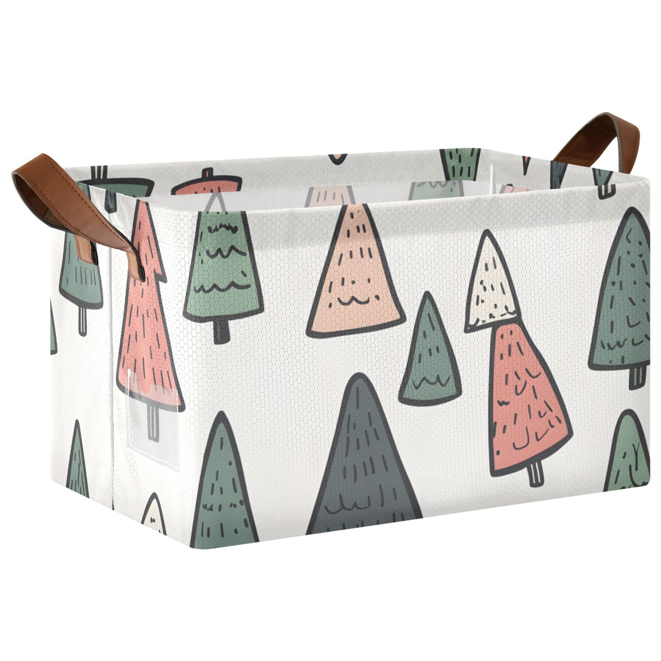 Ryvnso Cartoon Christmas Trees Storage Bins Large Basket Foldable Cube ...