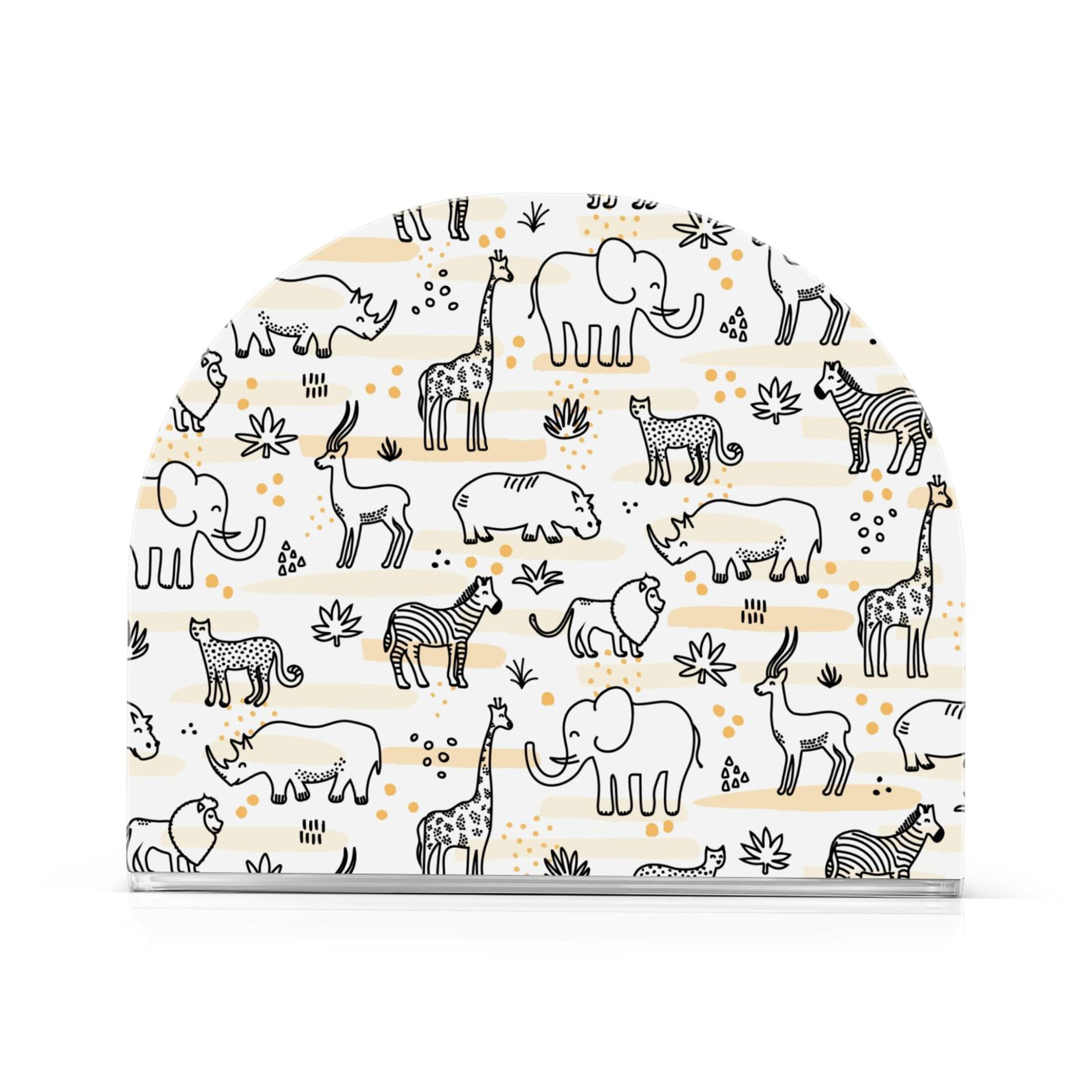 Ryvnso Cartoon Cute Giraffe Elephant Acrylic Napkin Holder Table ...