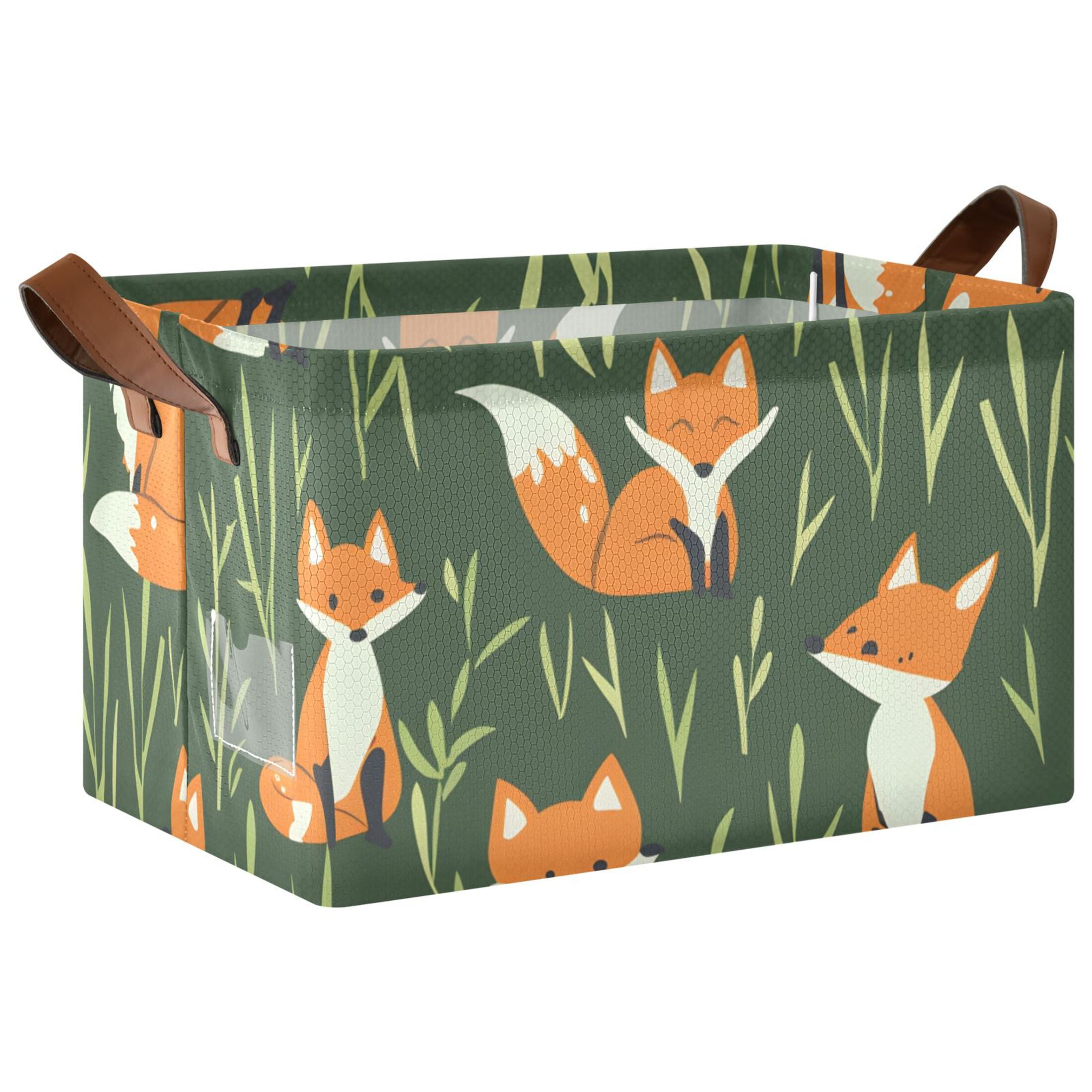Ryvnso Cartoon Foxes Storage Bins Large Basket Foldable Cube Toys ...