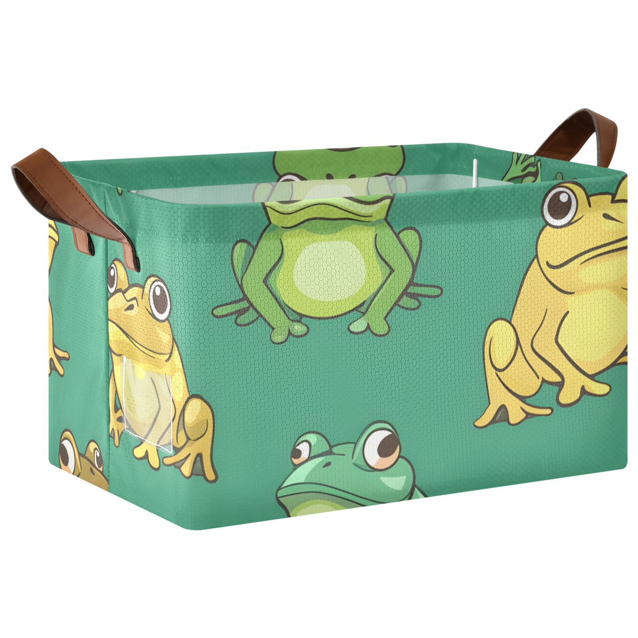 Ryvnso Cartoon Frog Storage Bins Large Basket Foldable Cube Toys ...
