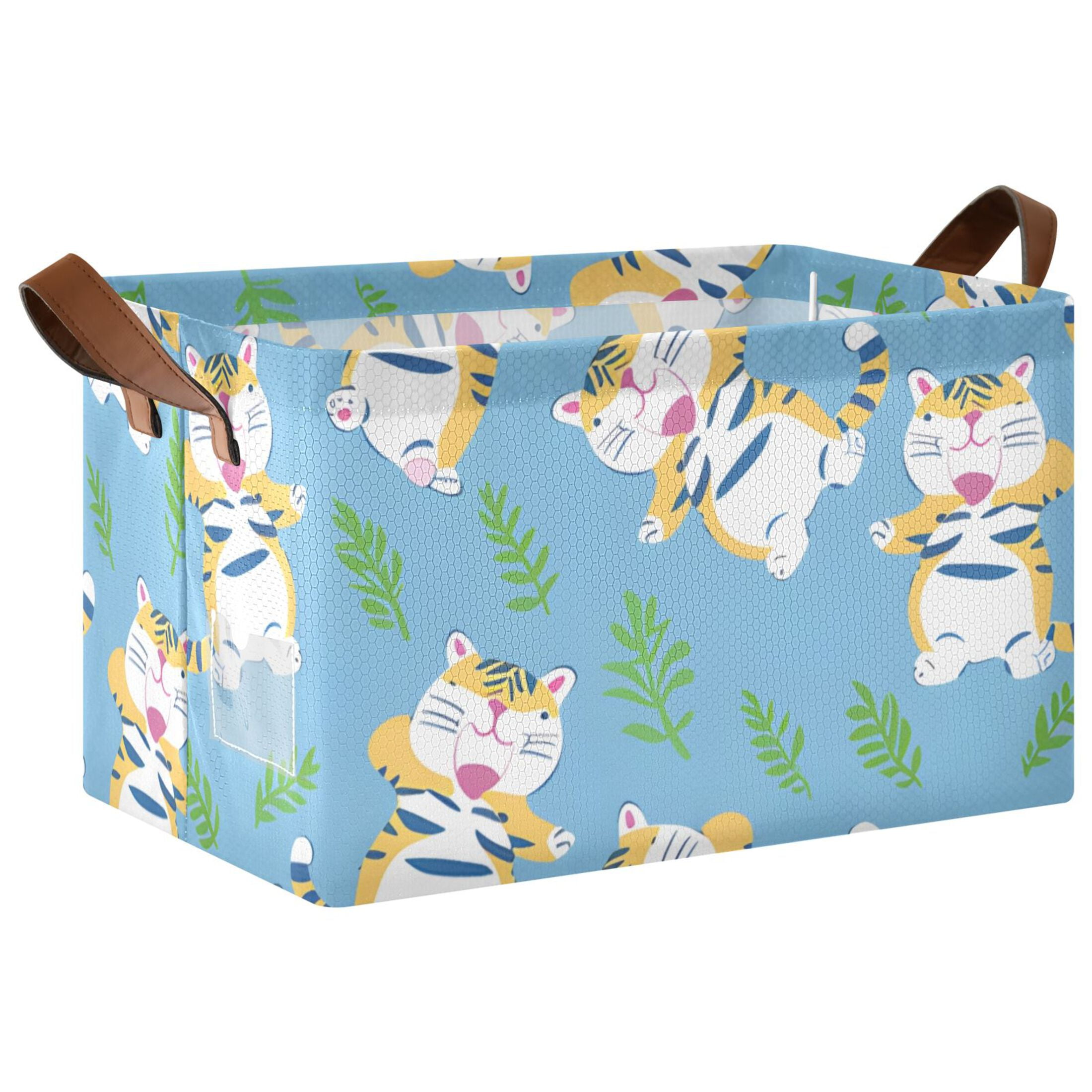 Ryvnso Cartoon Tigers Storage Bins Large Basket Foldable Cube Toys ...