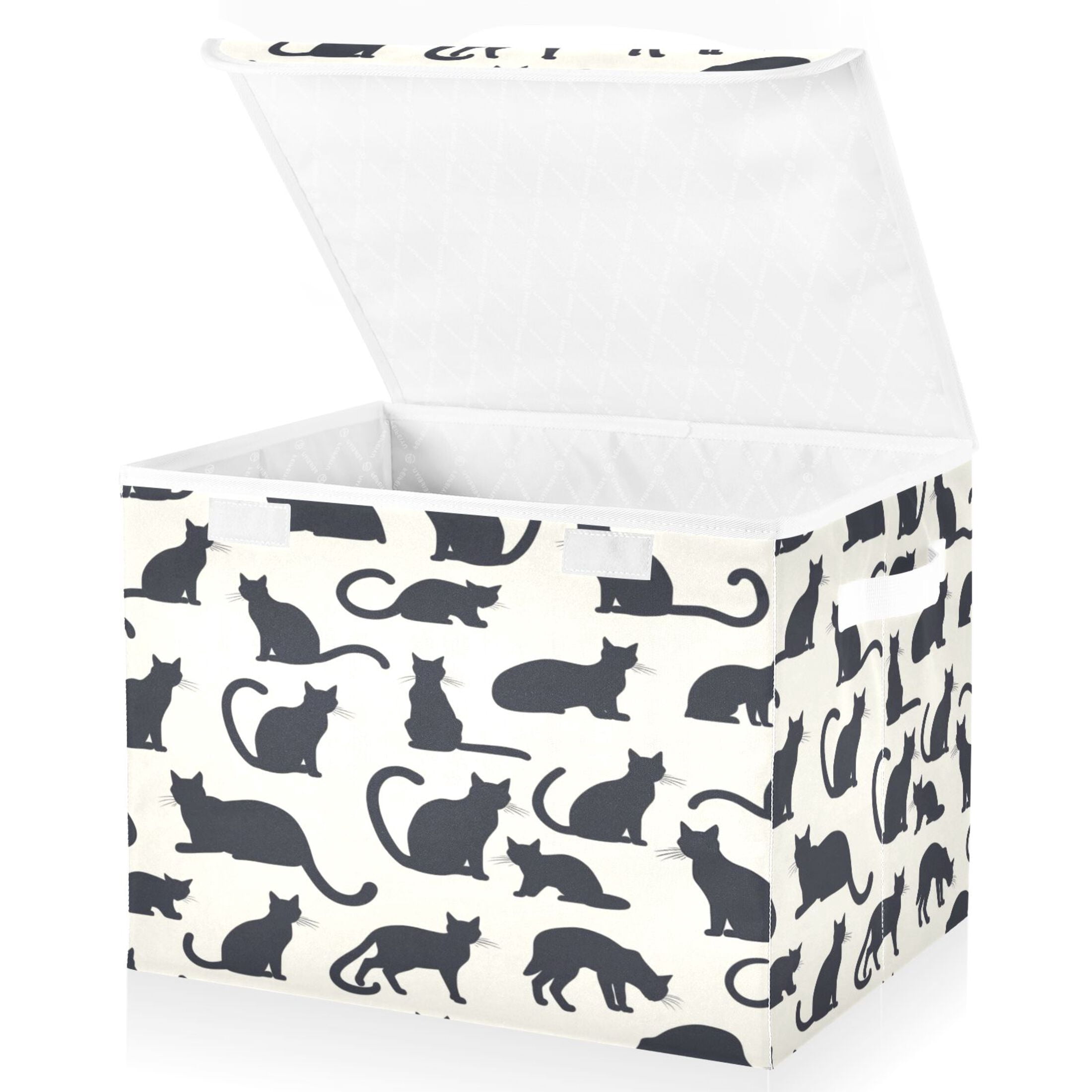 Ryvnso Cat Pattern Large Lidded Foldable Storage Baskets Cubes Boxes ...