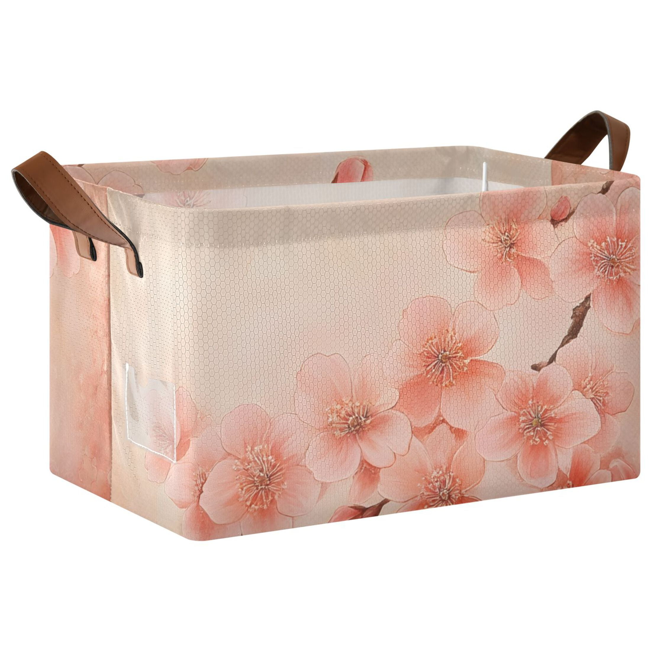 Ryvnso Cherry Flower Beautiful Storage Bins Large Basket Foldable Cube ...