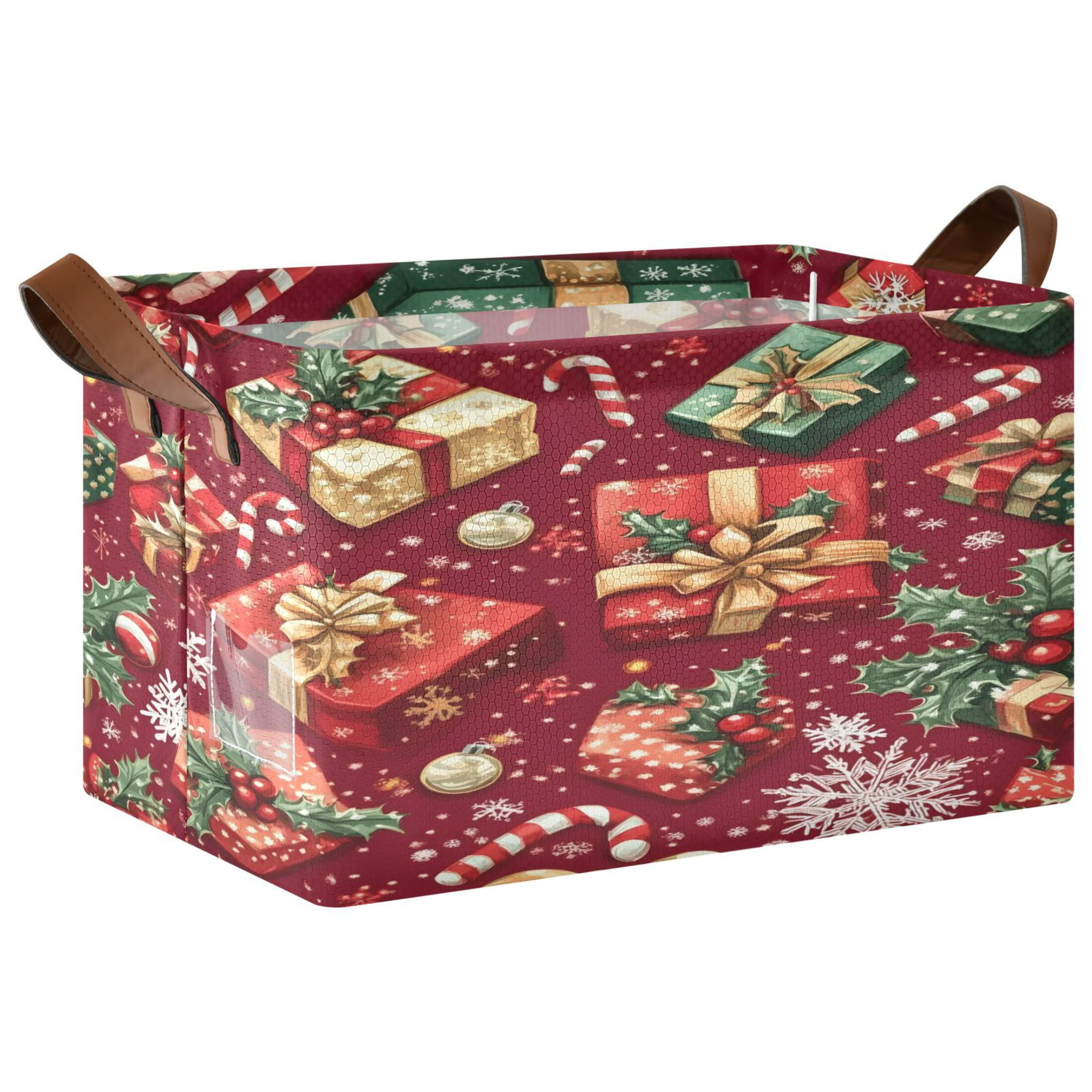 Ryvnso Christmas Candy Snowflake Storage Bins Large Basket Foldable ...