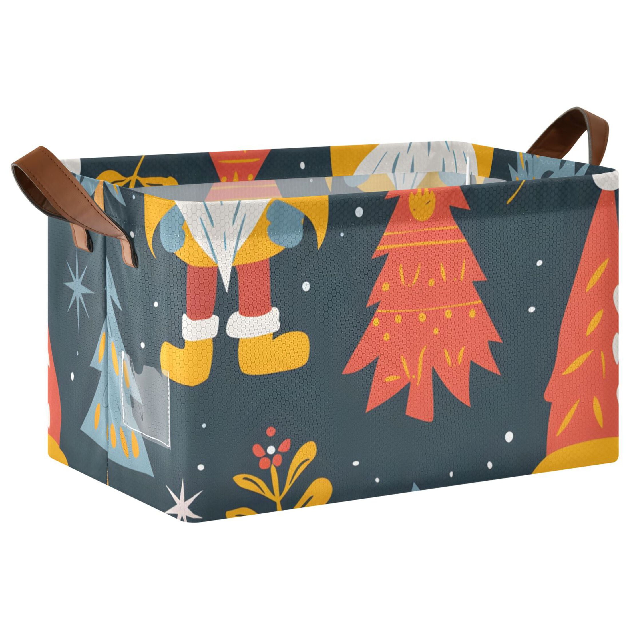 Ryvnso Christmas Gnomes Trees Storage Bins Large Basket Foldable Cube ...