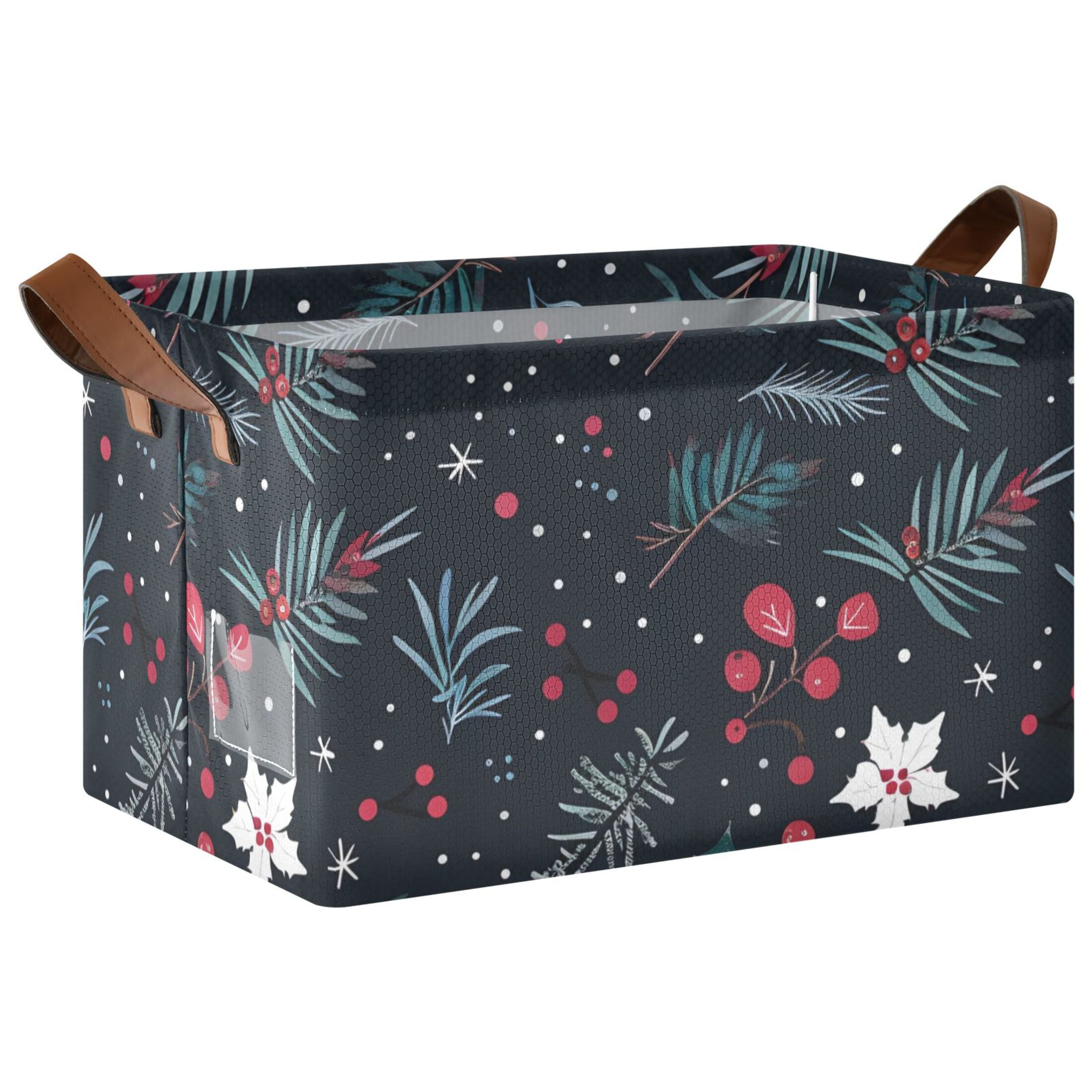 Ryvnso Christmas Trees Leaves Storage Bins Large Basket Foldable Cube ...