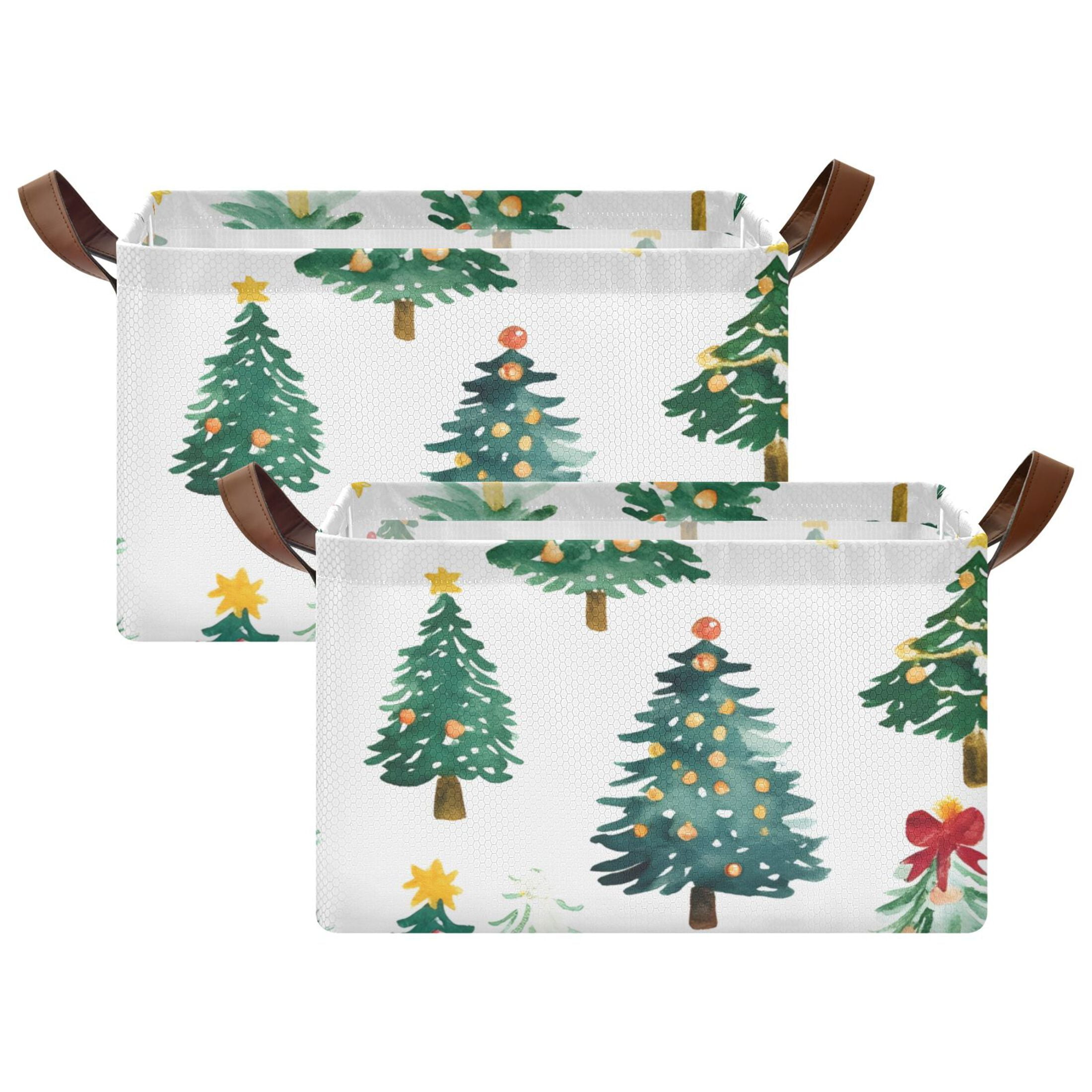 Ryvnso Christmas Trees Storage Bins Large Basket Foldable Cube Toys ...