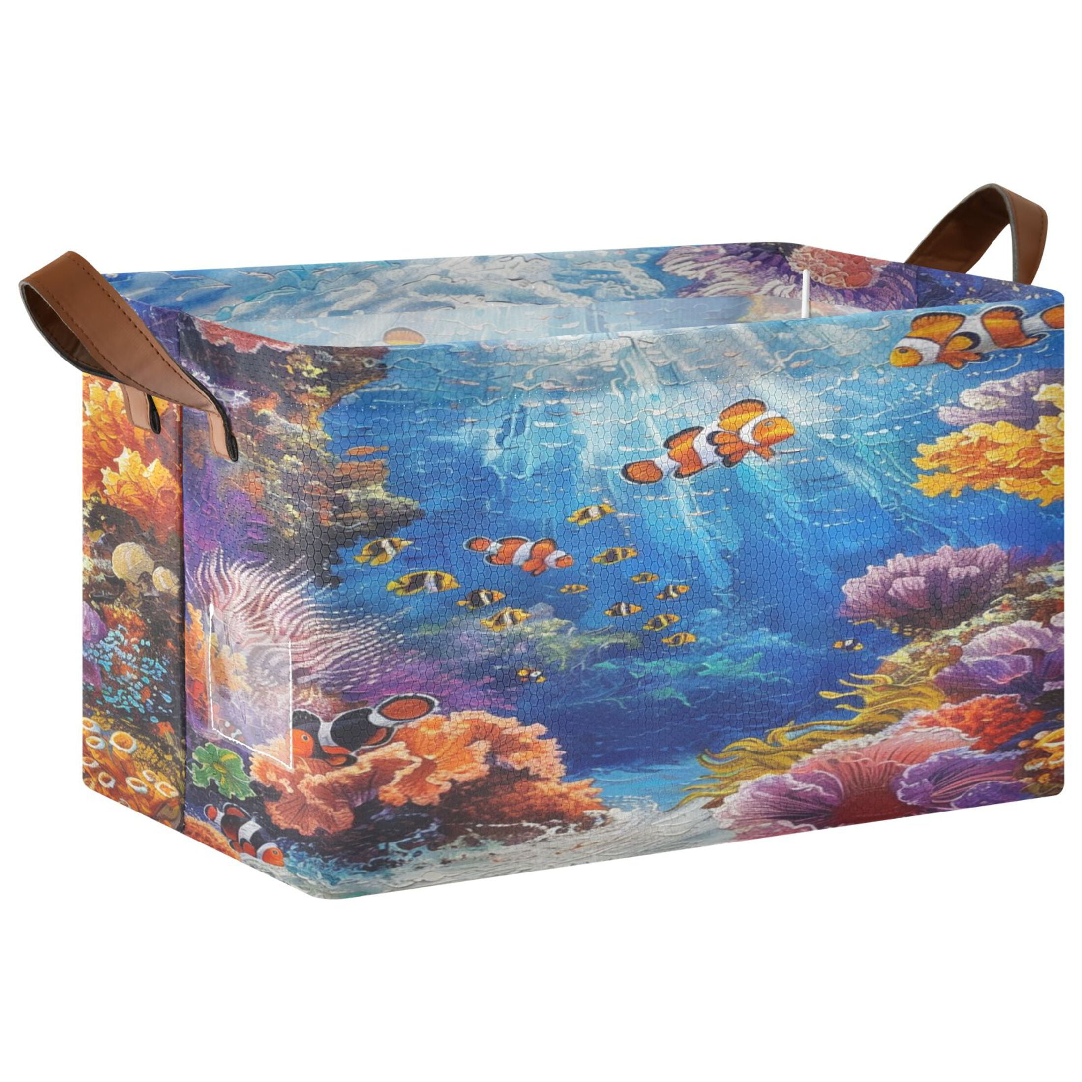 Ryvnso Clownfish Corals in Ocean Storage Bins Large Basket Foldable ...