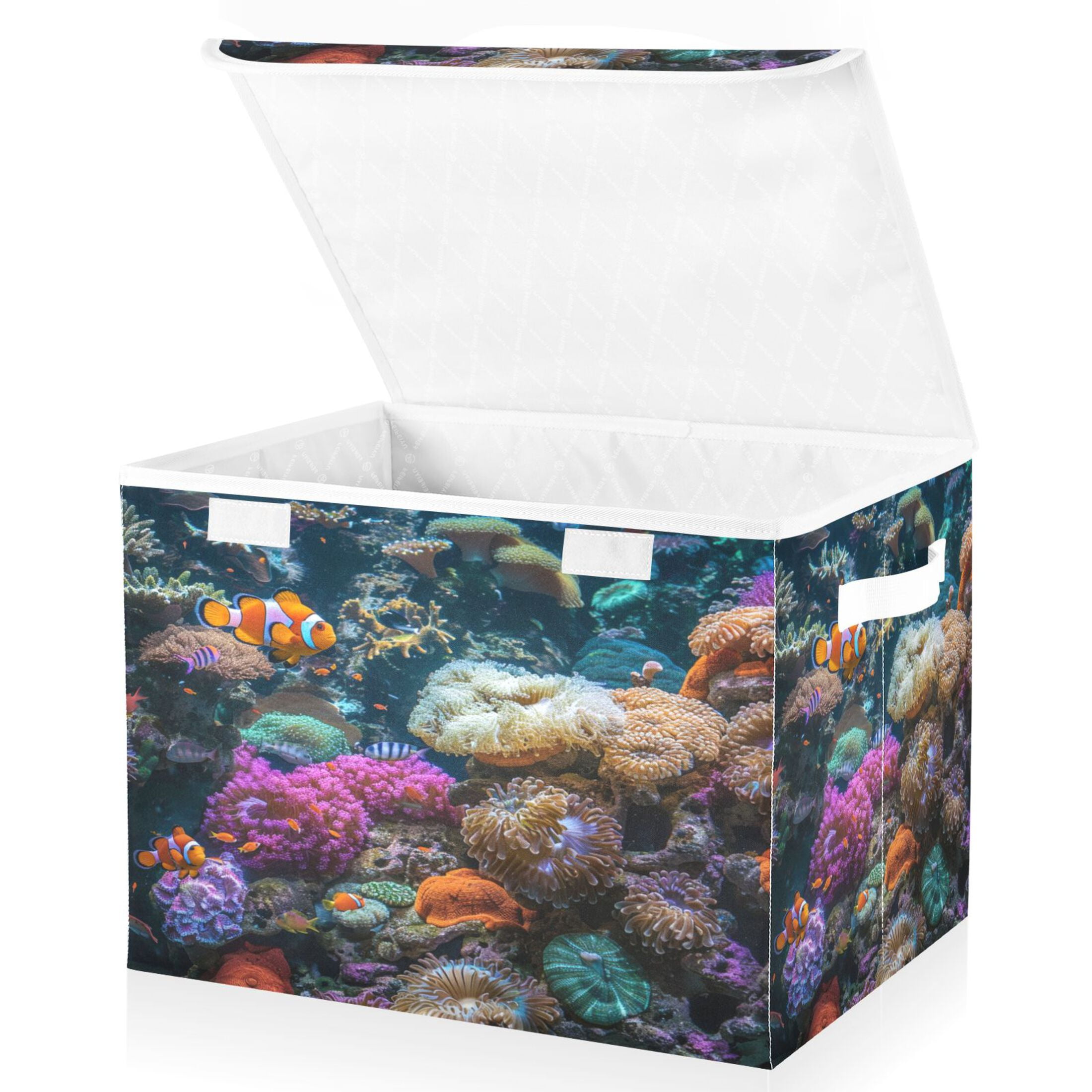 Ryvnso Clownfish Corals under The Sea Large Lidded Foldable Storage ...