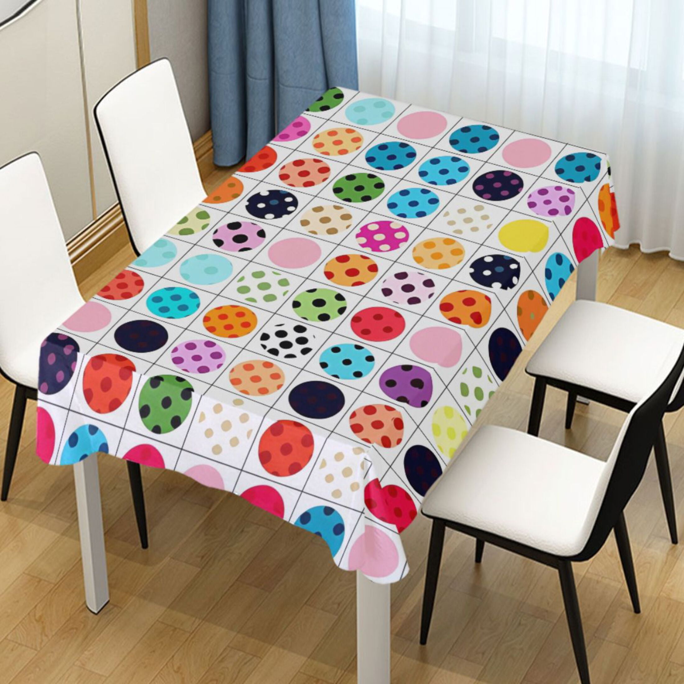 Ryvnso Colorful Dots Rectangle Table Cloth Tablecover Dinning ...
