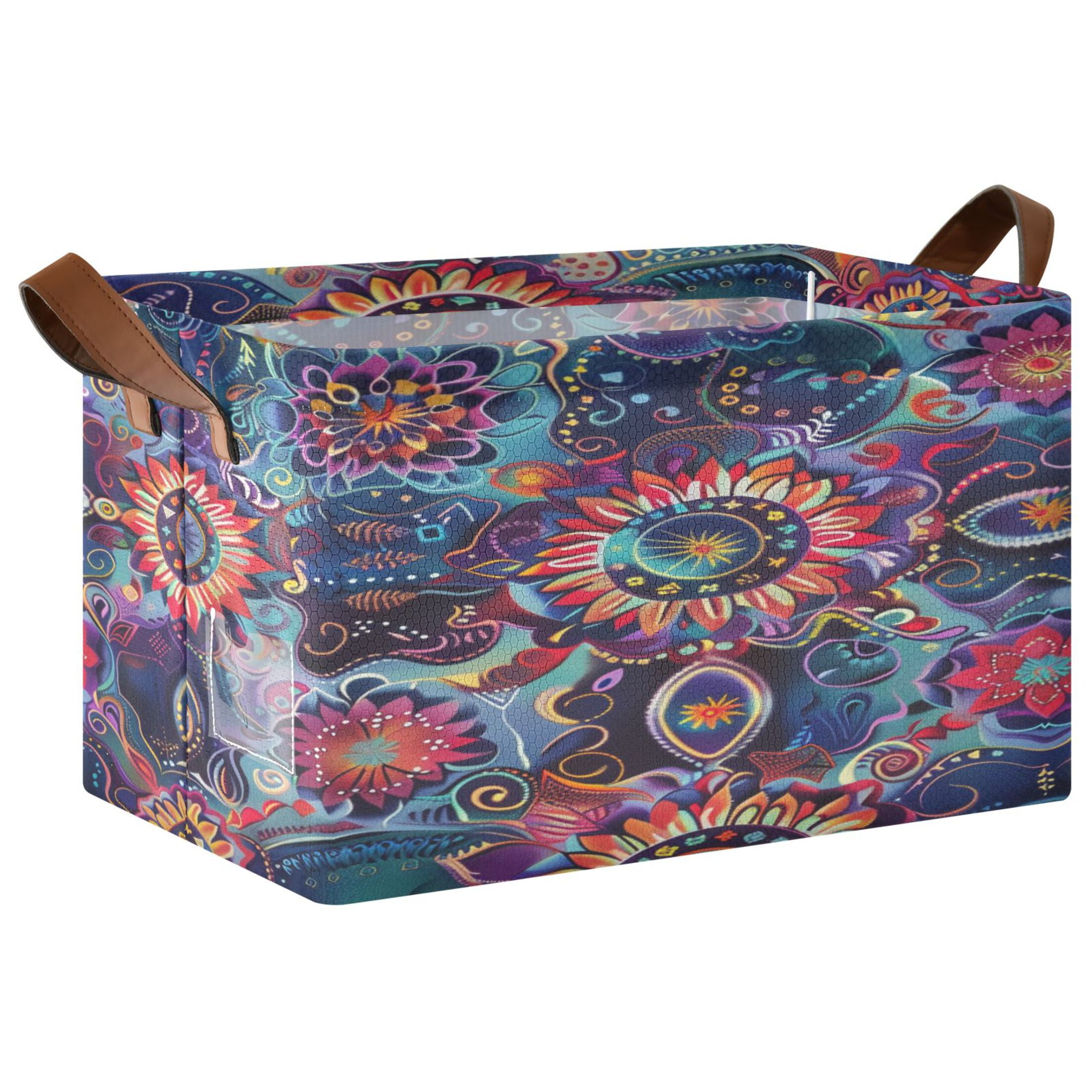 Ryvnso Colorful Mandala Storage Bins Large Basket Foldable Cube Toys ...