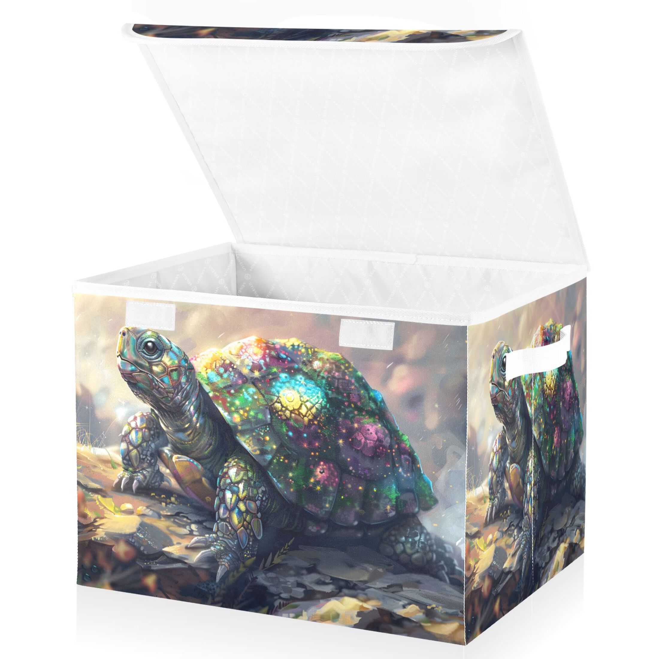 Ryvnso Cool Turtle Large Lidded Foldable Storage Baskets Cubes Boxes Lids Bin for Home - Walmart.com