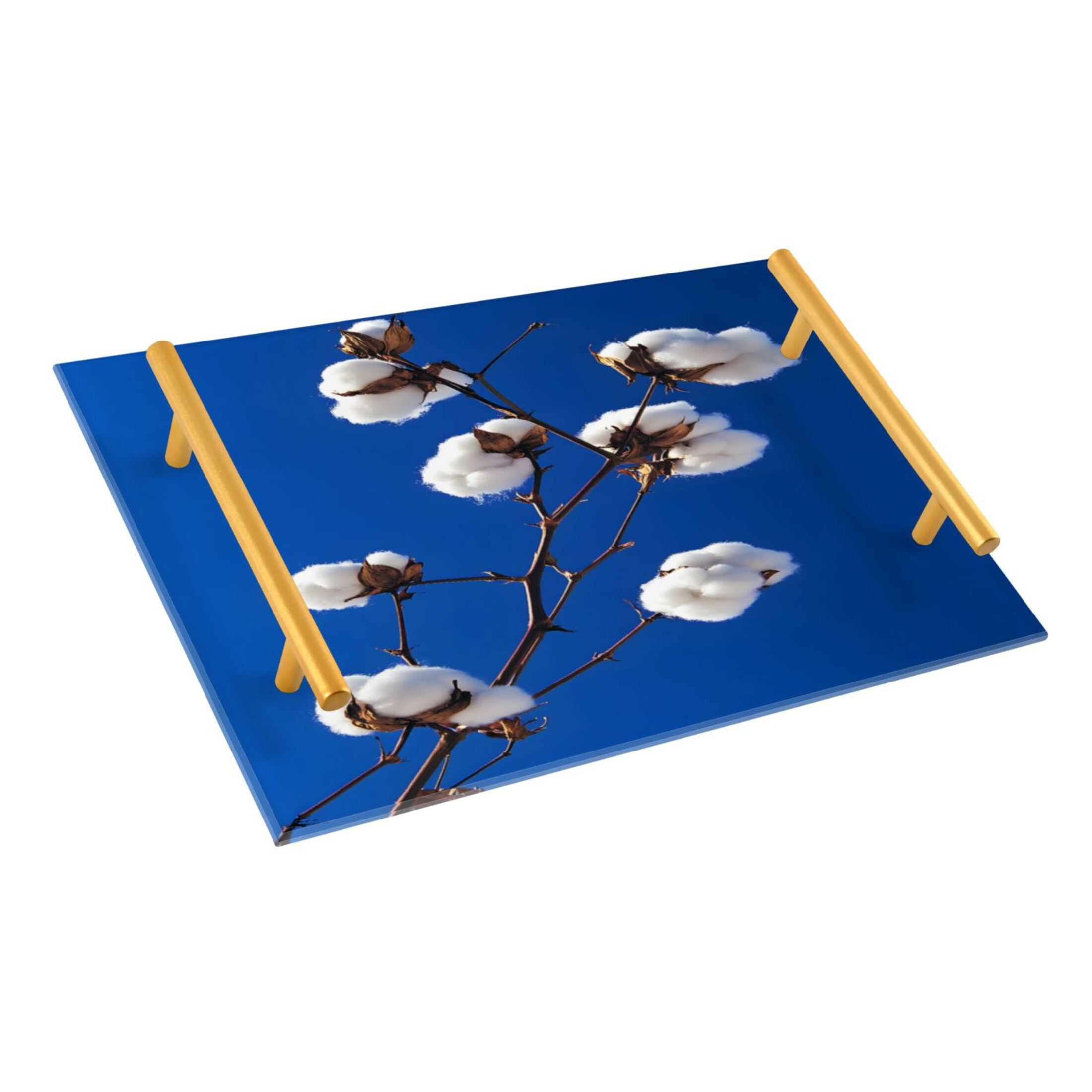 Ryvnso Cotton Blue Sky Bathroom Tray Vanity Countertop Trays Acrylic ...