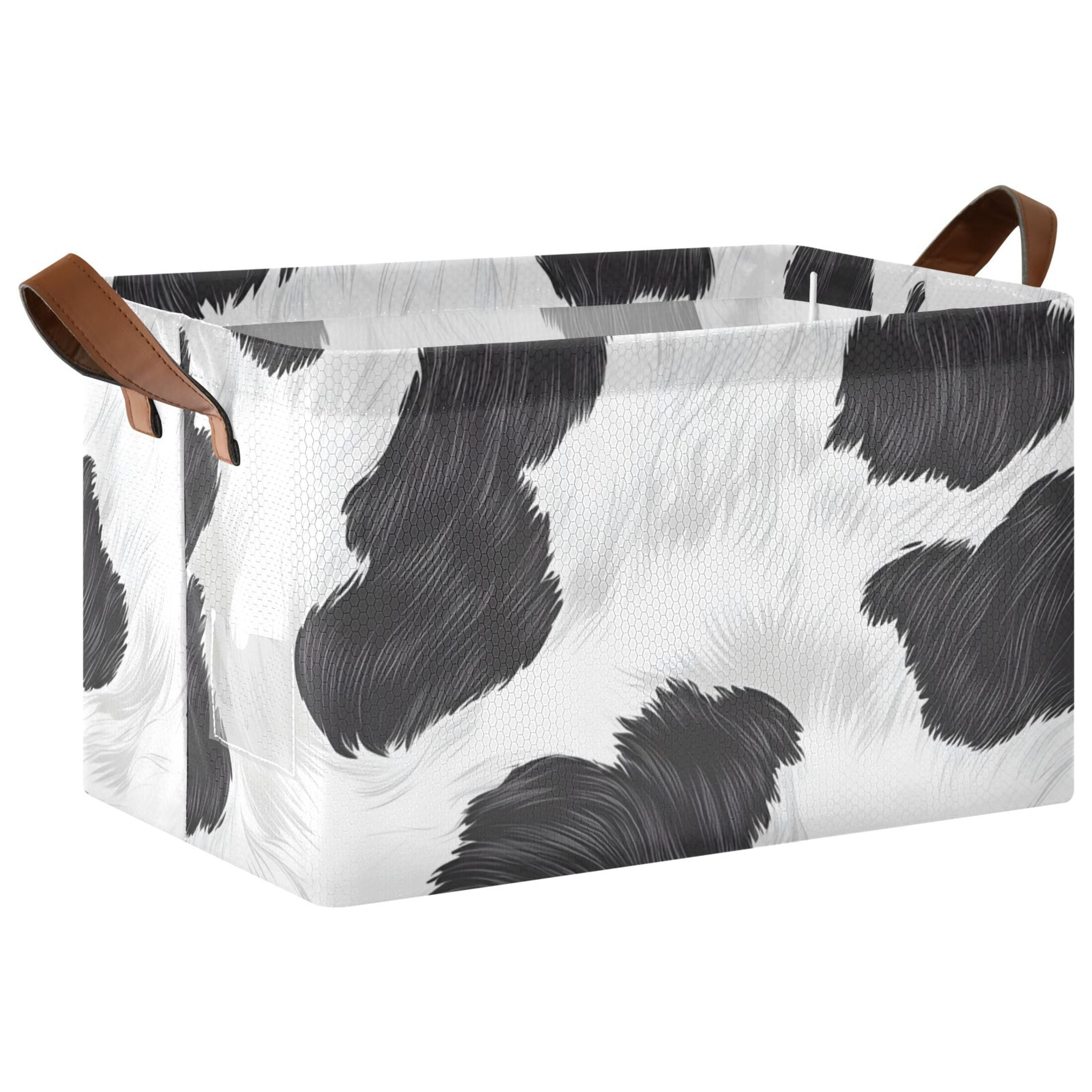 Ryvnso Cow Print Storage Bins Large Basket Foldable Cube Toys Organizer ...