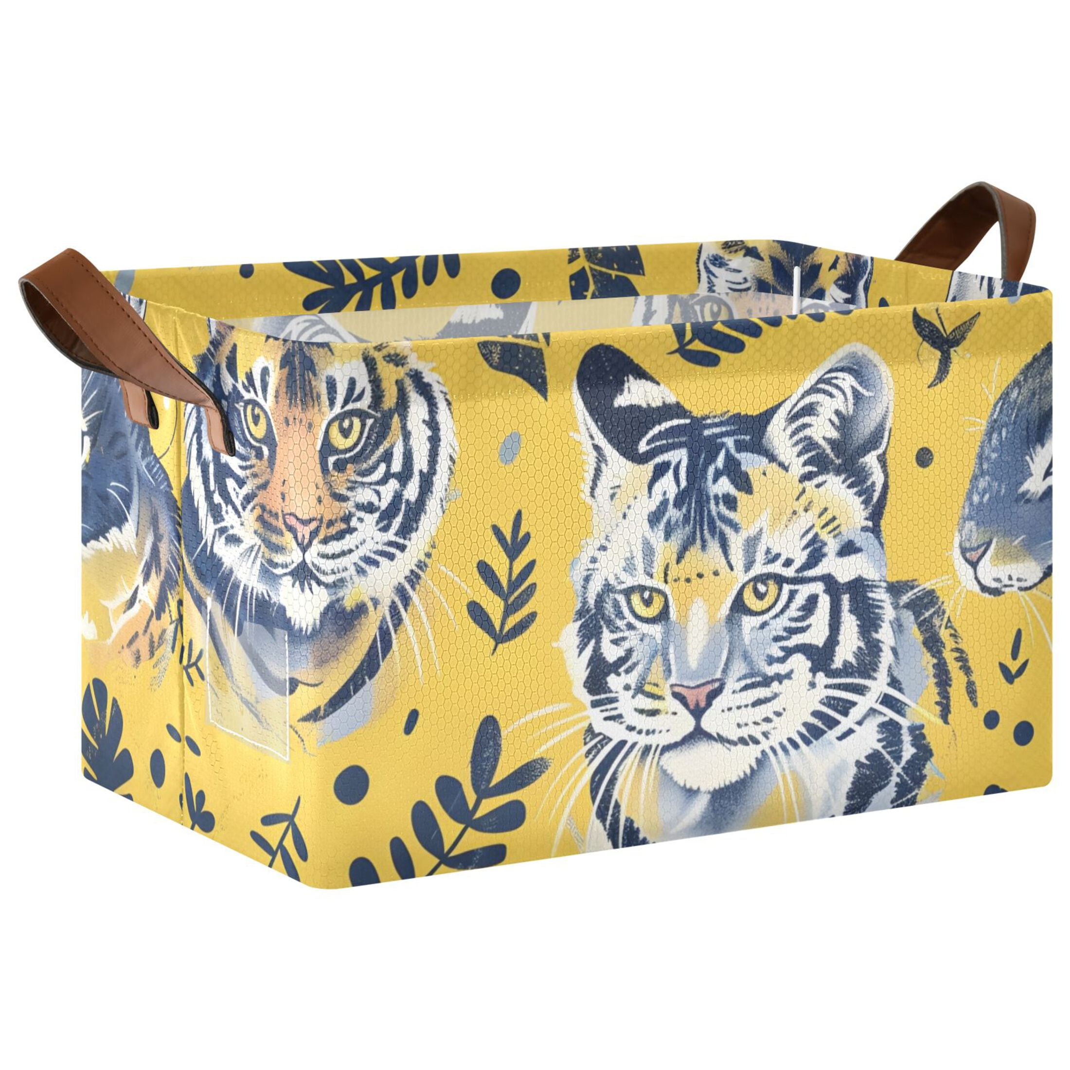 Ryvnso Cute Animals Tiger Rabbit Storage Bins Large Basket Foldable ...