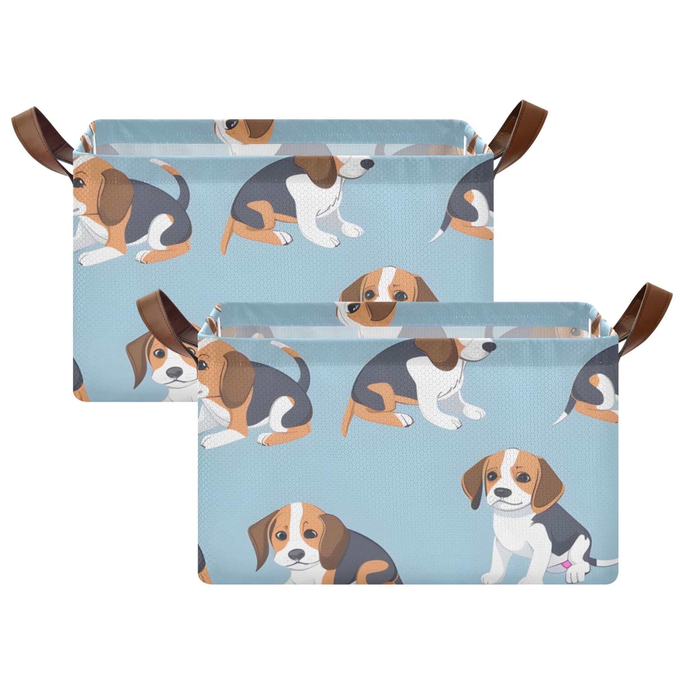 Ryvnso Cute Beagle Dogs Storage Bins Large Basket Foldable Cube Toys ...