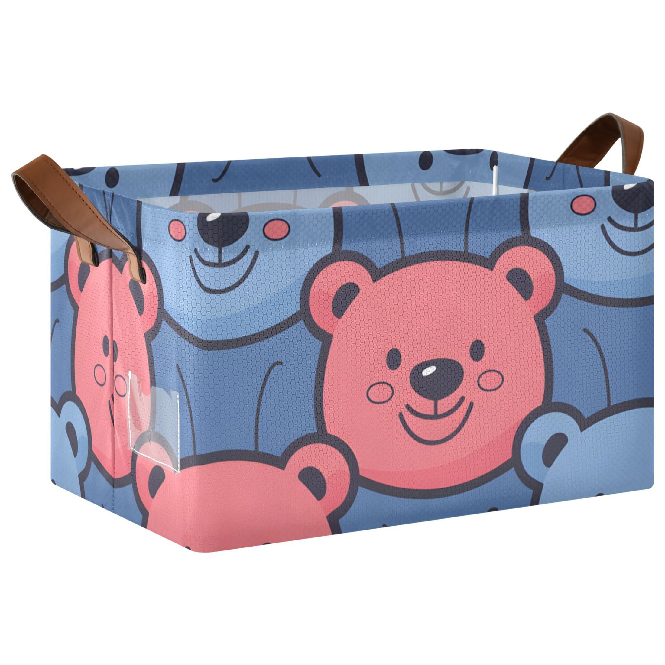 Ryvnso Cute Bears Storage Bins Large Basket Foldable Cube Toys ...