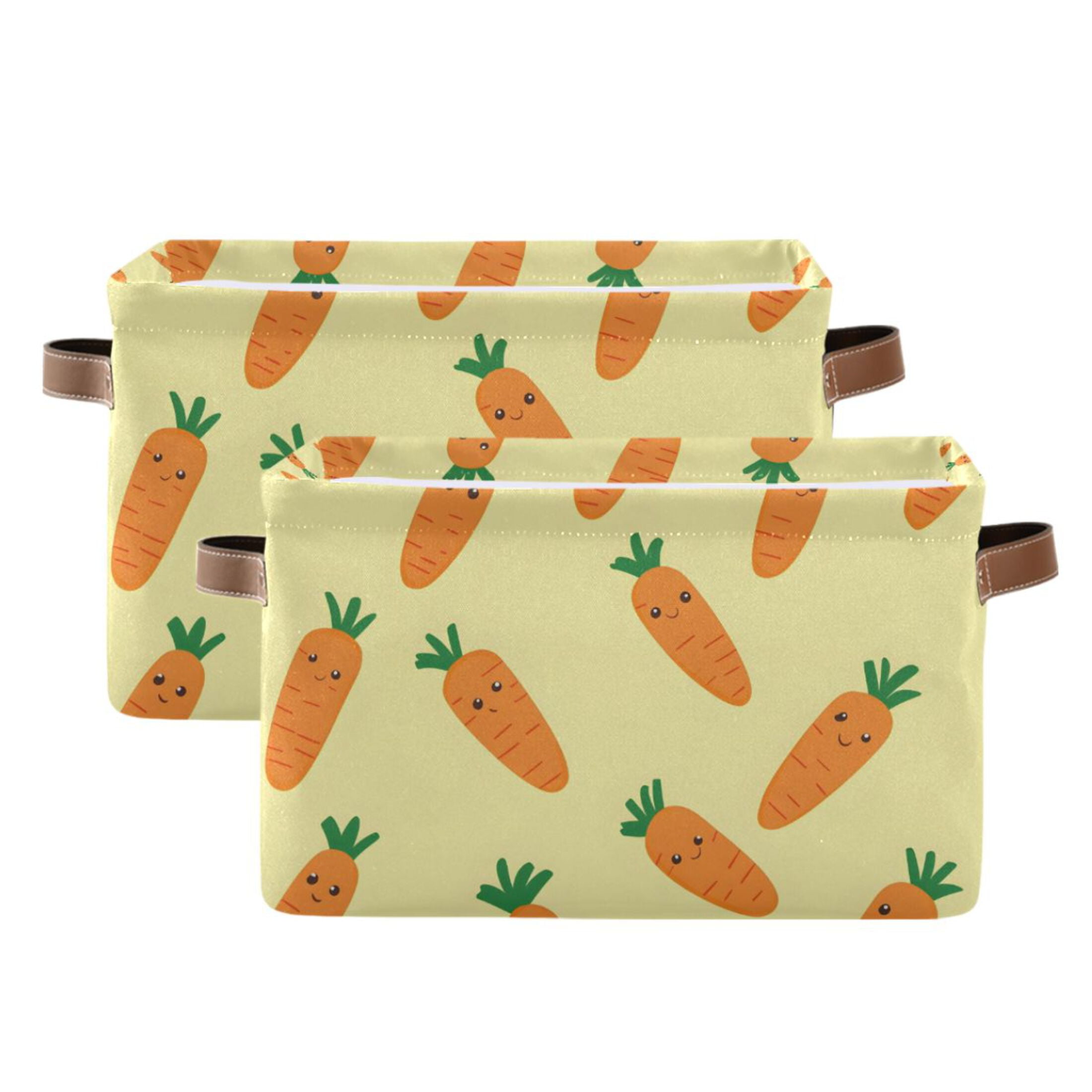 Ryvnso Cute Carrot Storage Basket Large Bin Foldable Boxes Toys ...