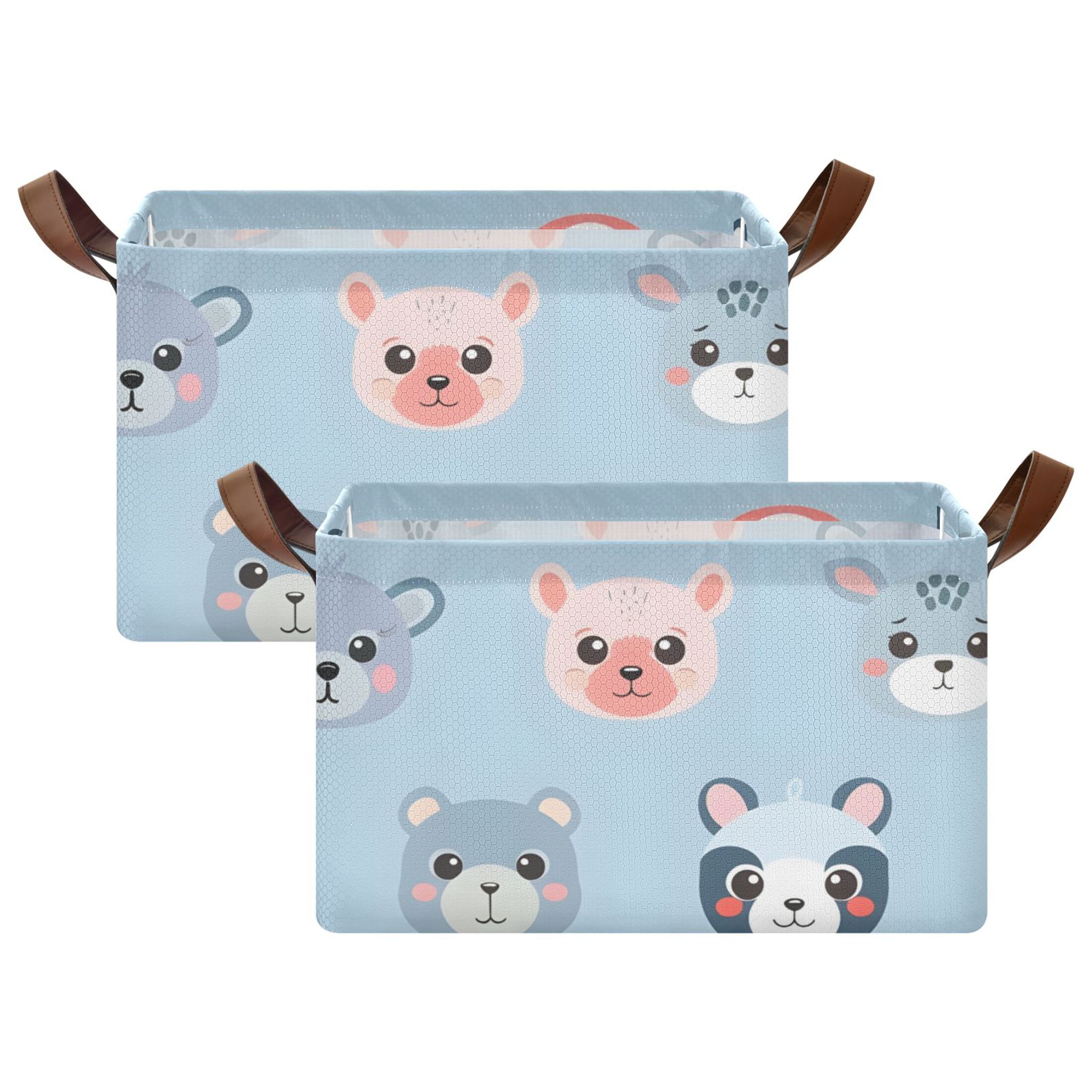 Ryvnso Cute Cartoon Animal Bears Storage Bins Large Basket Foldable ...
