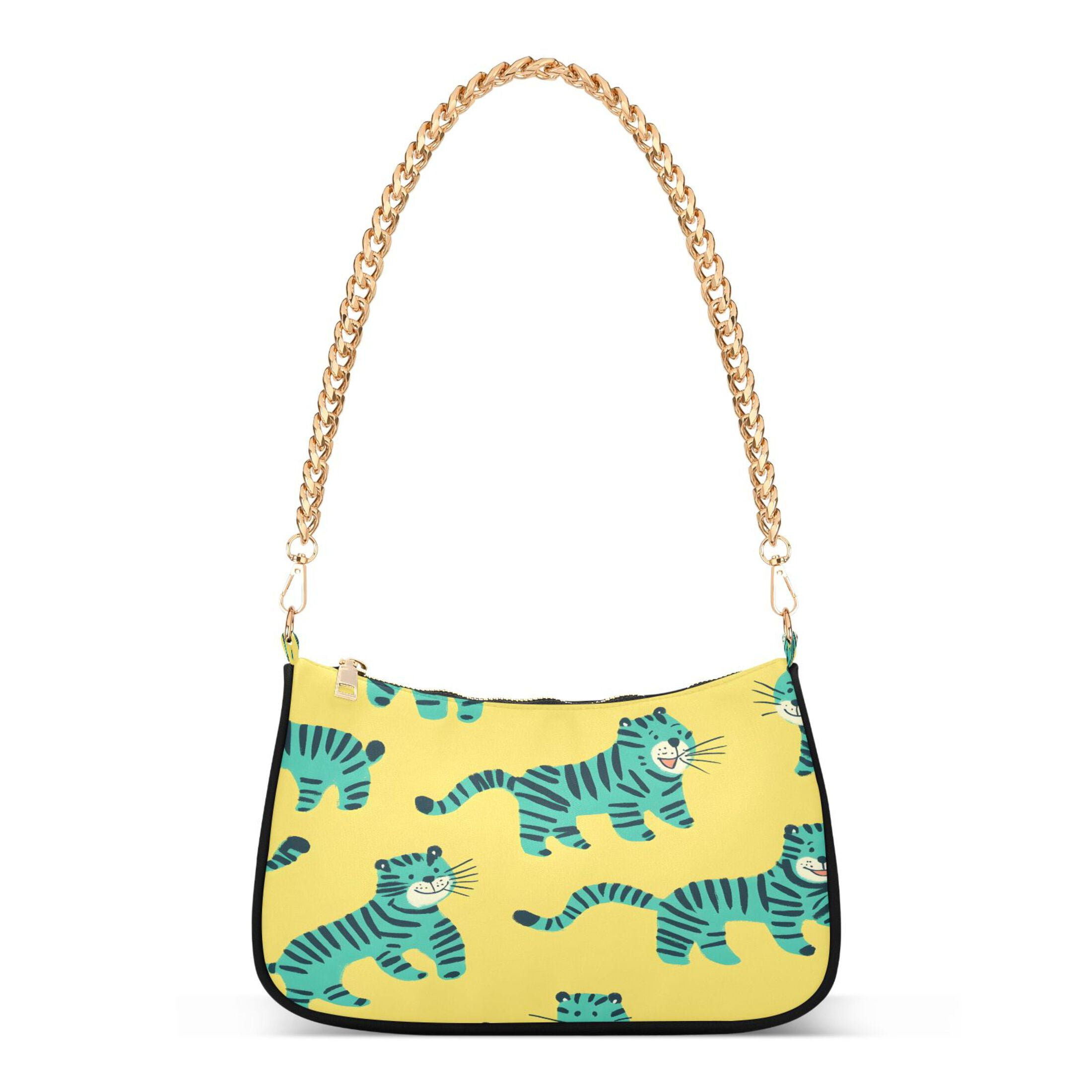 Ryvnso Cute Cartoon Tiger Womens Chain Shoulder Bag Tote Handbags ...