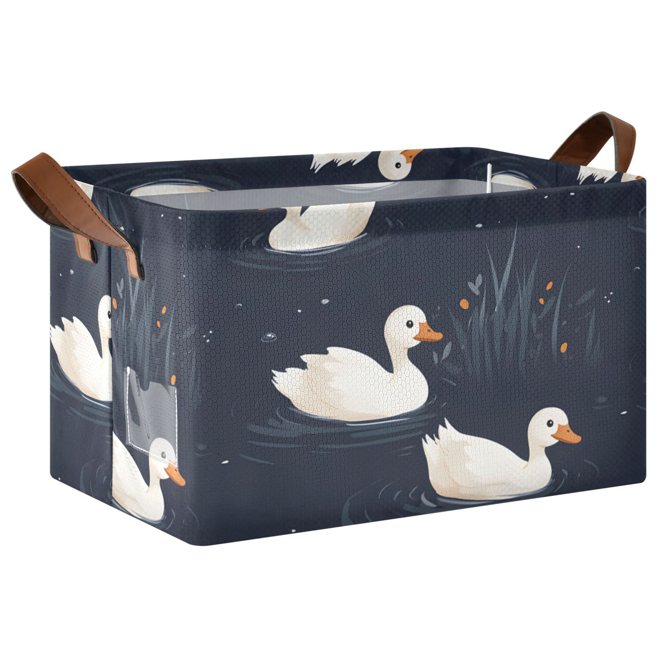 Ryvnso Cute Duck Storage Bins Large Basket Foldable Cube Toys Organizer ...