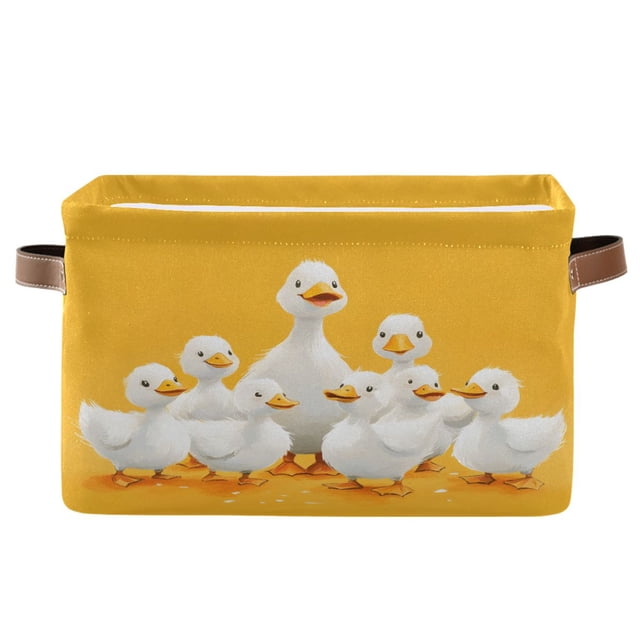 Ryvnso Cute Ducks Storage Basket Large Bin Foldable Boxes Toys ...