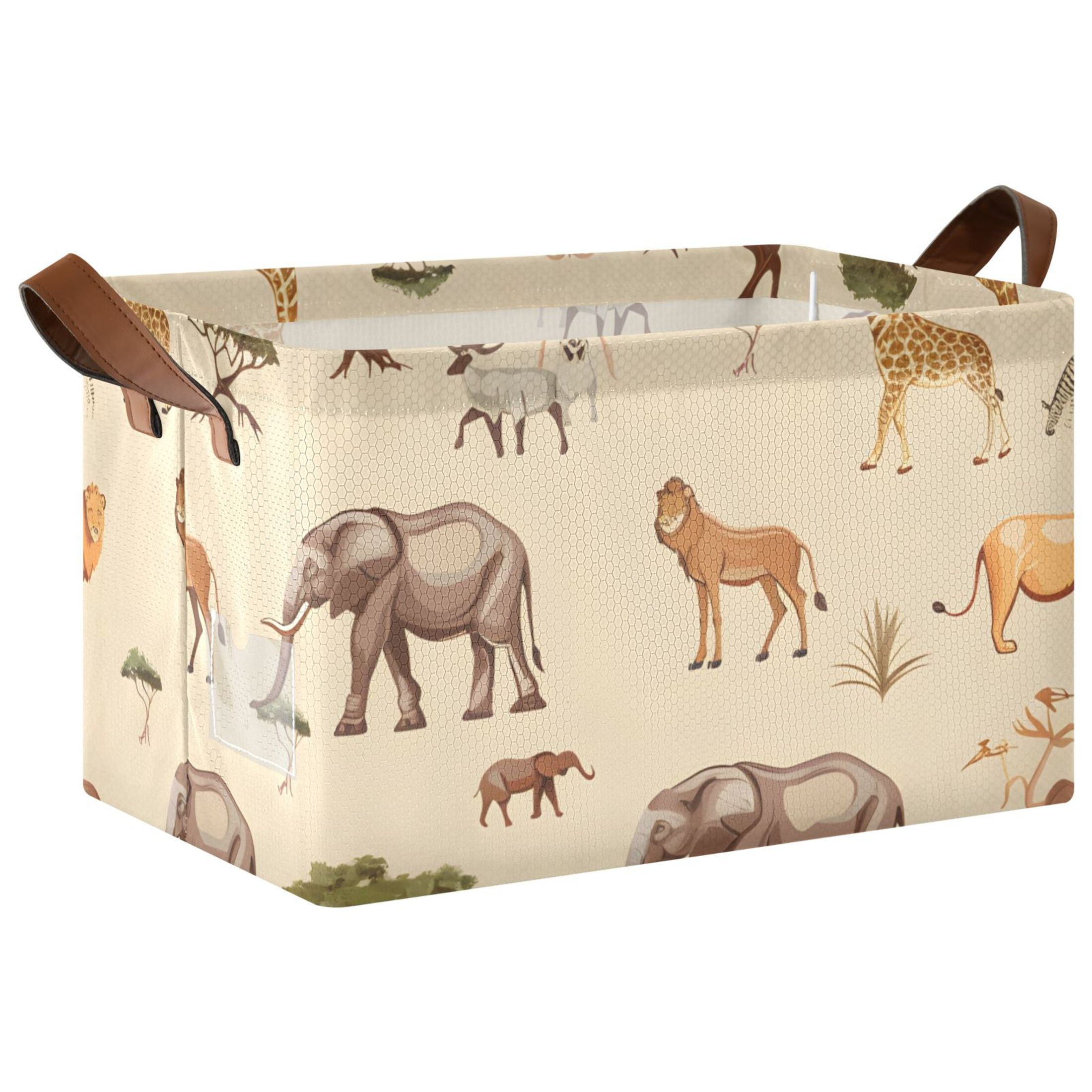 Ryvnso Cute Elephant Giraffe Storage Bins Large Basket Foldable Cube ...