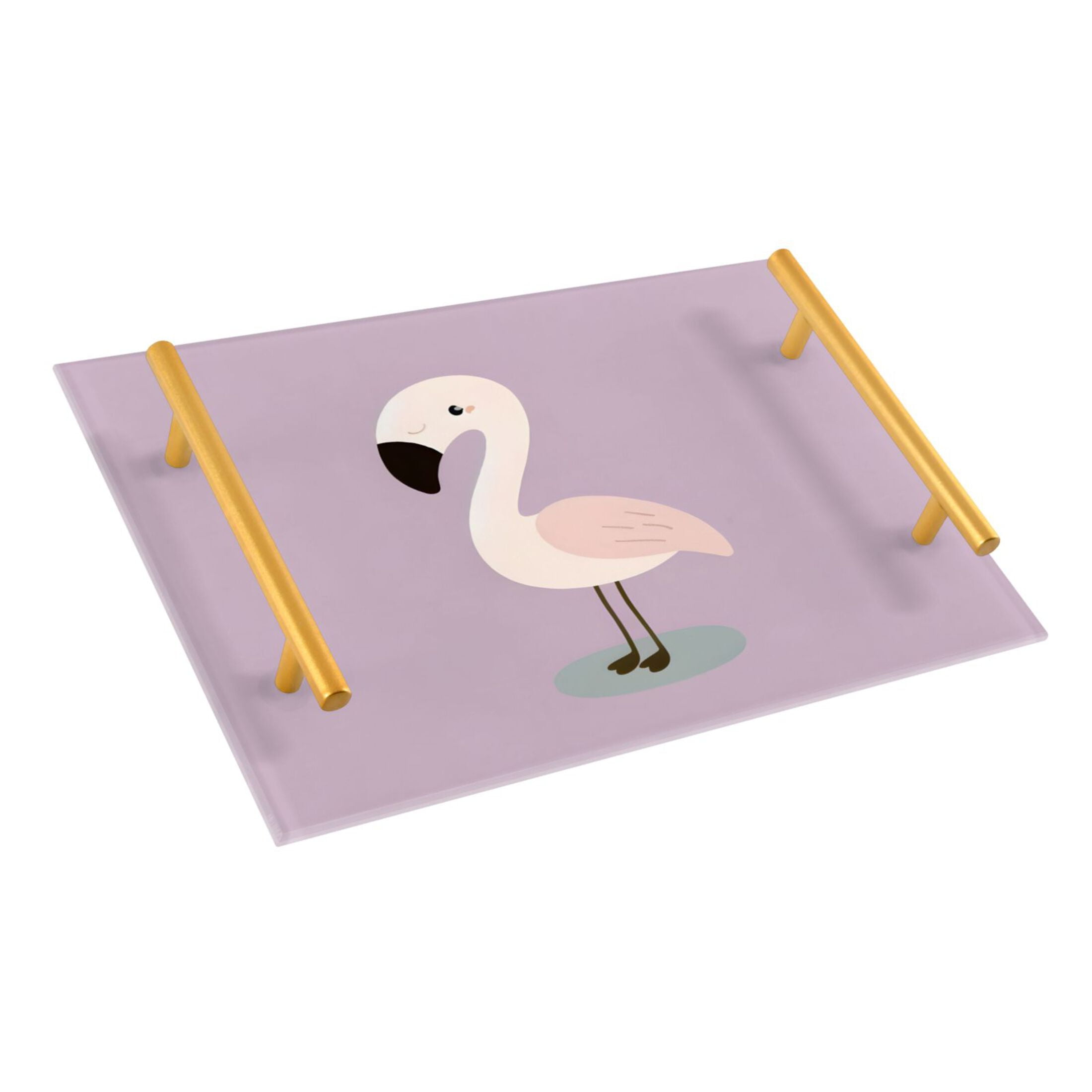 Ryvnso Cute Flamingo Bathroom Tray Vanity Countertop Trays Acrylic ...