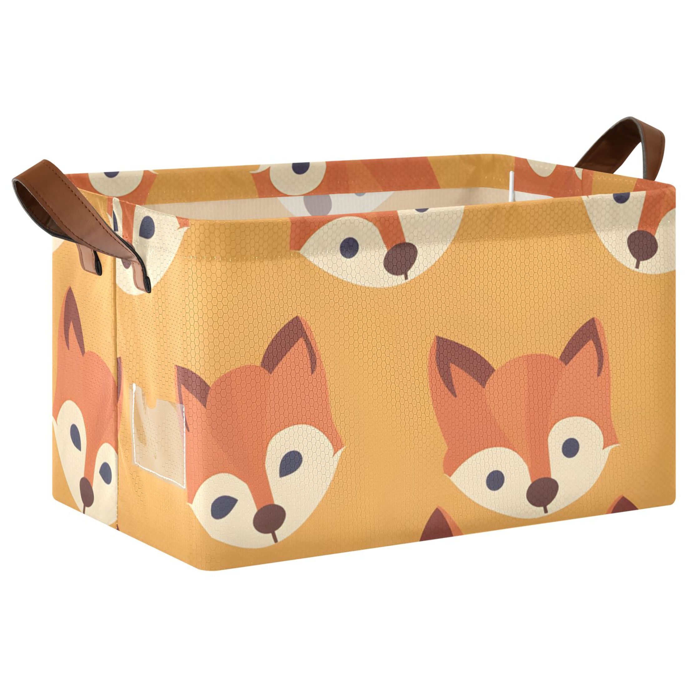 Ryvnso Cute Fox Storage Bins Large Basket Foldable Cube Toys Organizer ...