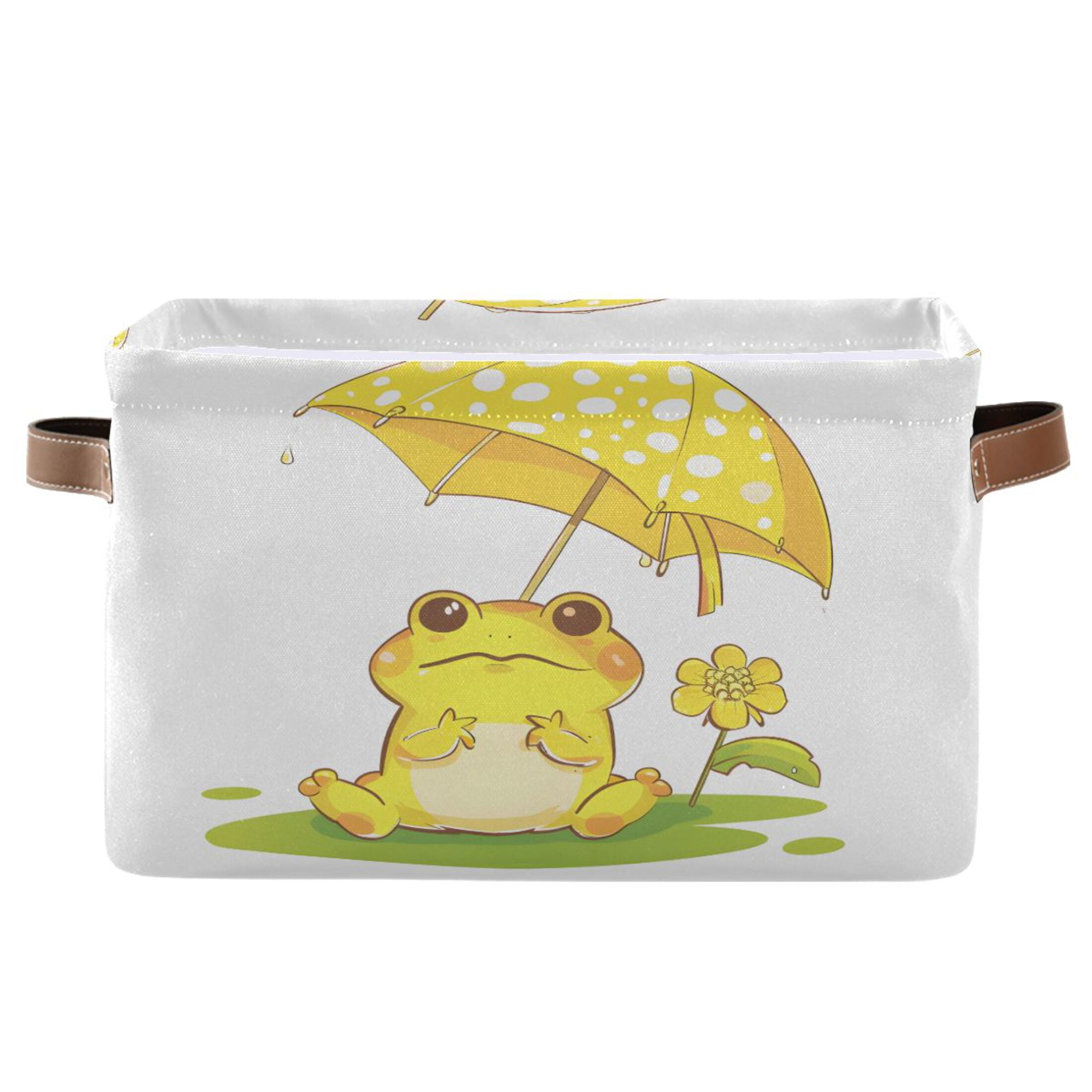 Ryvnso Cute Frog Storage Basket Large Bin Foldable Boxes Toys Organizer ...