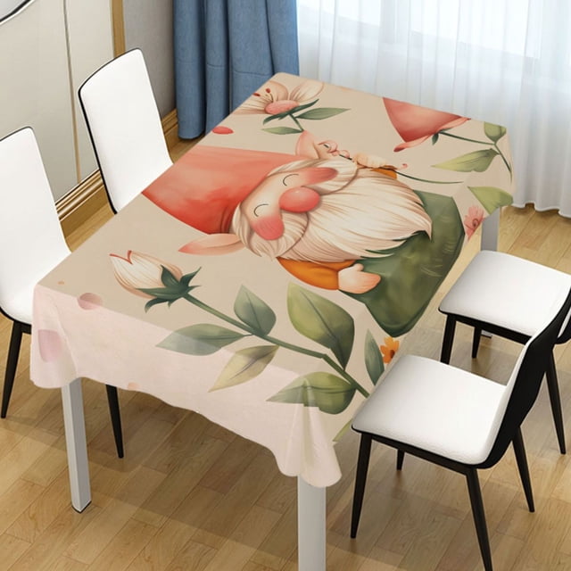 Ryvnso Cute Gnome Rectangle Table Cloth Tablecover Dinning Tablecloth ...