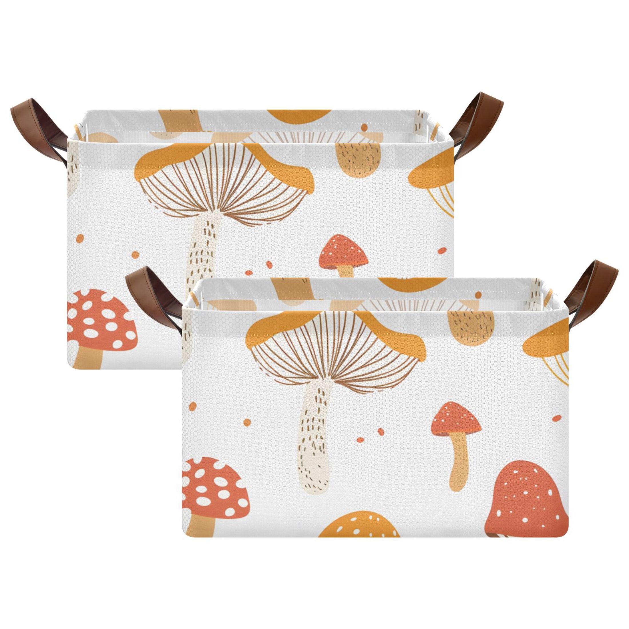 Ryvnso Cute Mushrooms Storage Bins Large Basket Foldable Cube Toys ...