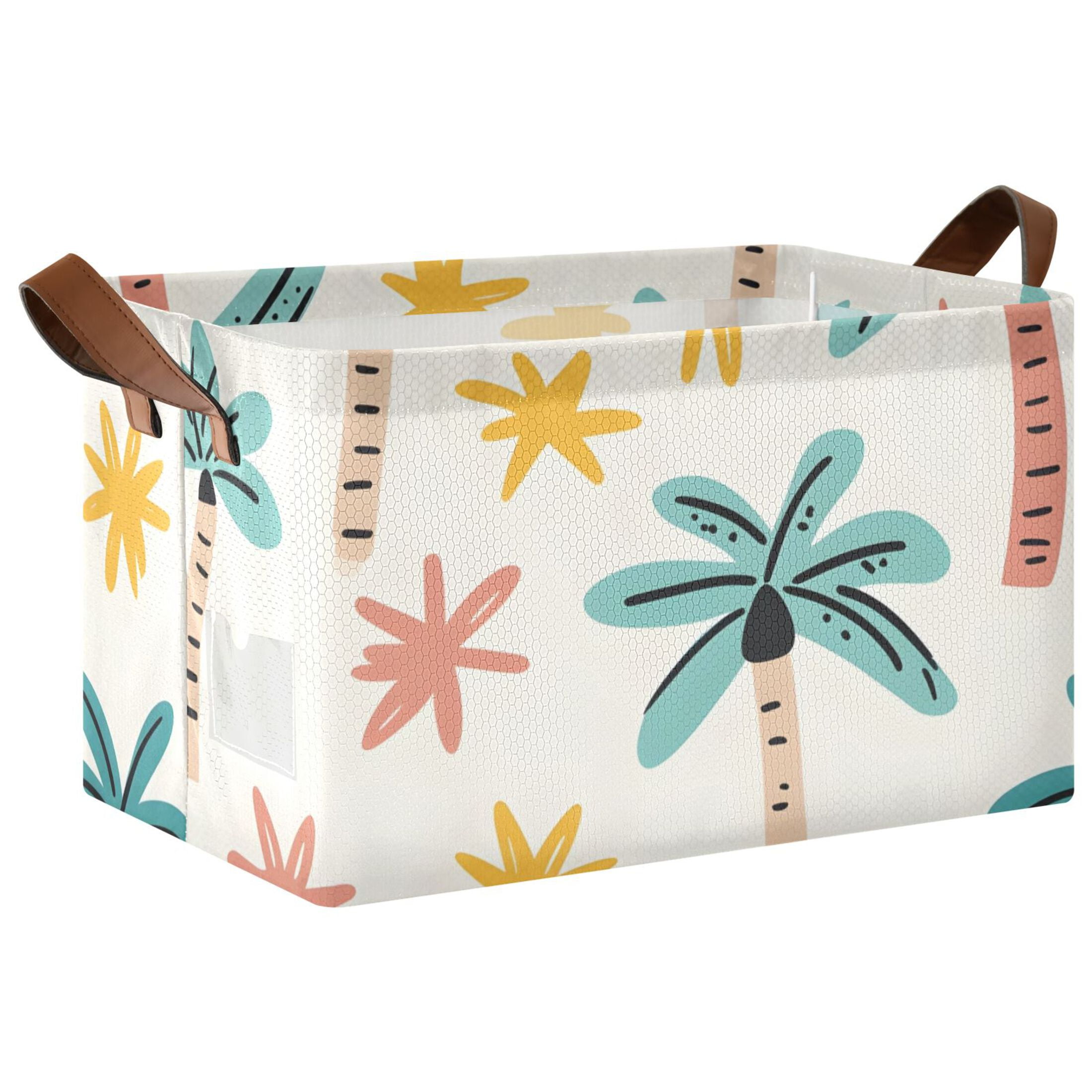 Ryvnso Cute Palm Tree Storage Bins Large Basket Foldable Cube Toys ...