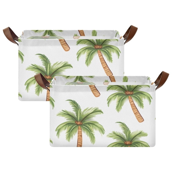 Ryvnso Cute Palm Tree Storage Bins Large Basket Foldable Cube Toys ...