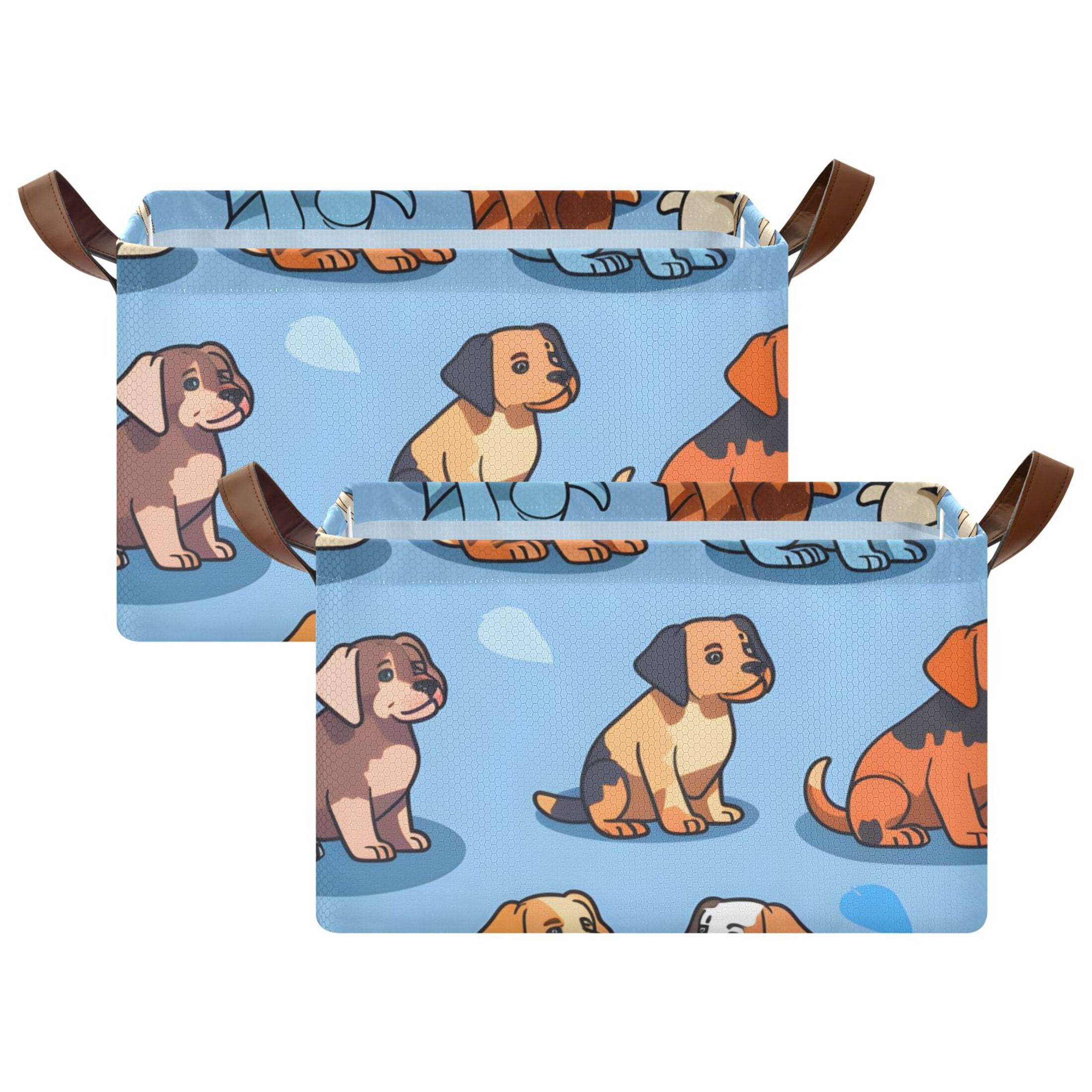 Ryvnso Cute Pug Dog Storage Bins Large Basket Foldable Cube Toys ...