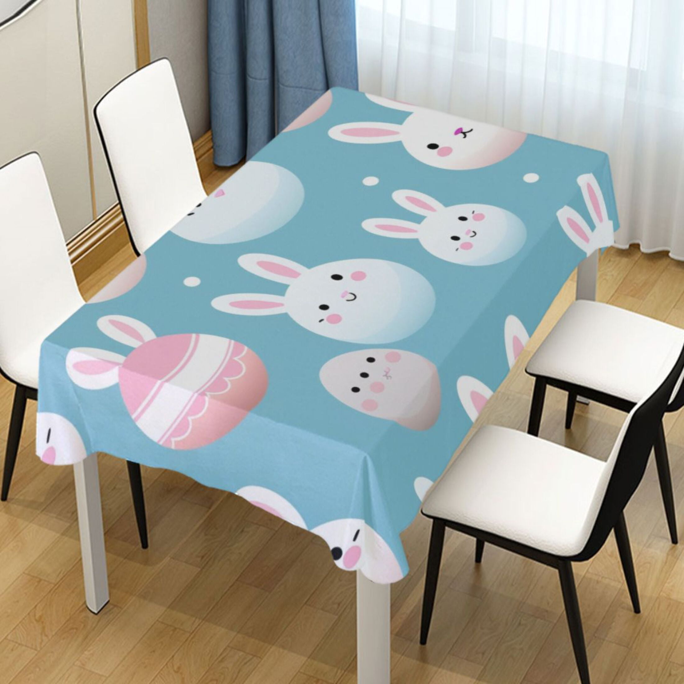 Ryvnso Cute Rabbit Rectangle Table Cloth Tablecover Dinning Tablecloth ...
